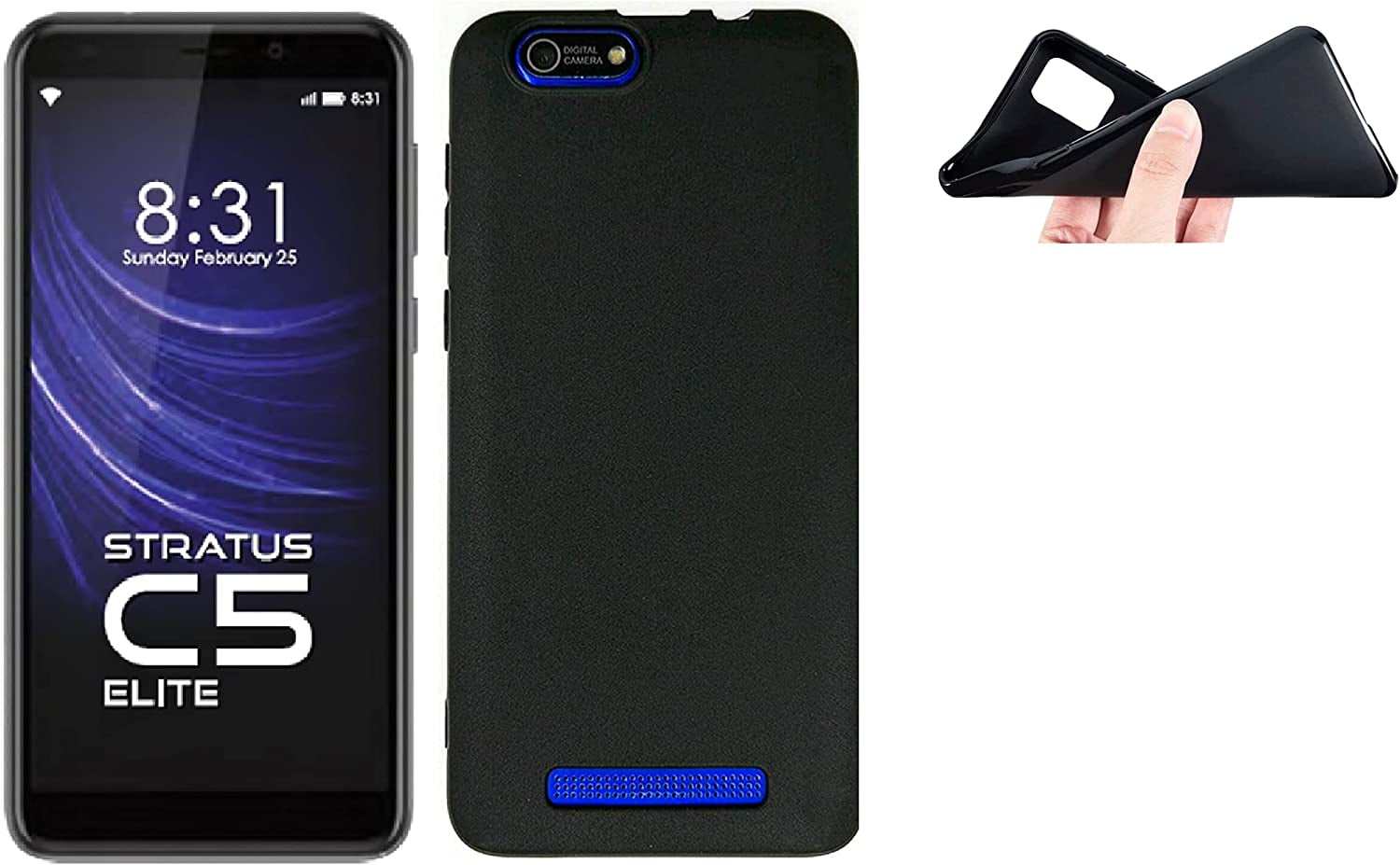 Compatible for Cloud Mobile Stratus C5 Elite TPU 1-Piece Cover Phone ...