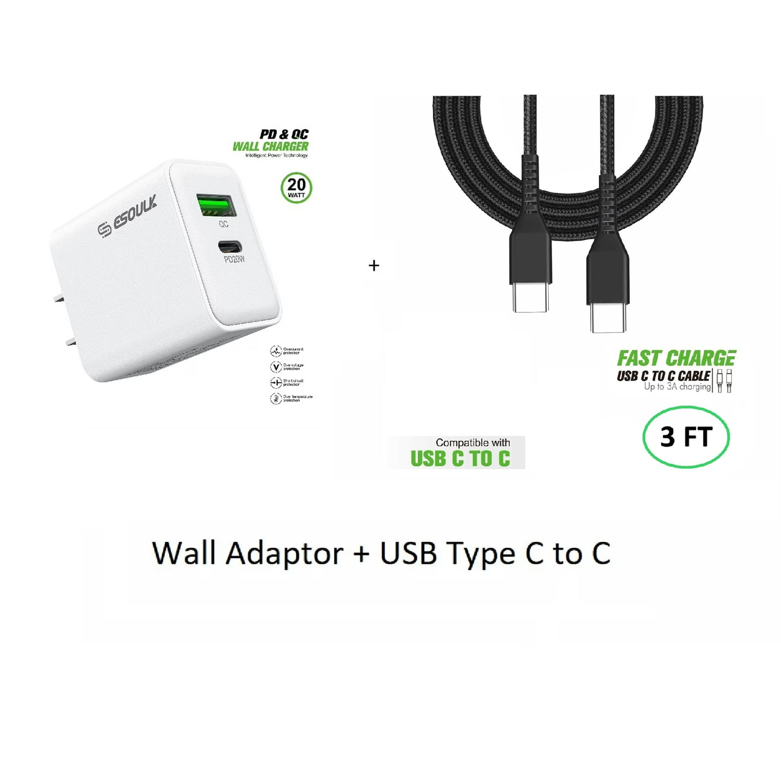 Compatible for Gabb Phone 4 2024 20W Fast Home Wall Travel Charger ...