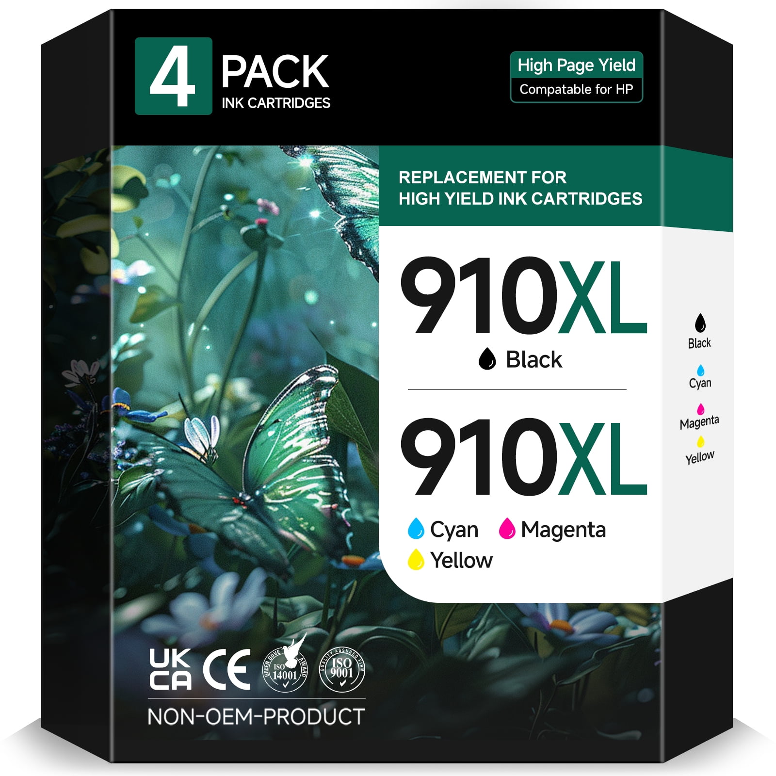 910 Ink Cartridge Compatible for HP 910 910XL Ink Cartridges (Cyan ...