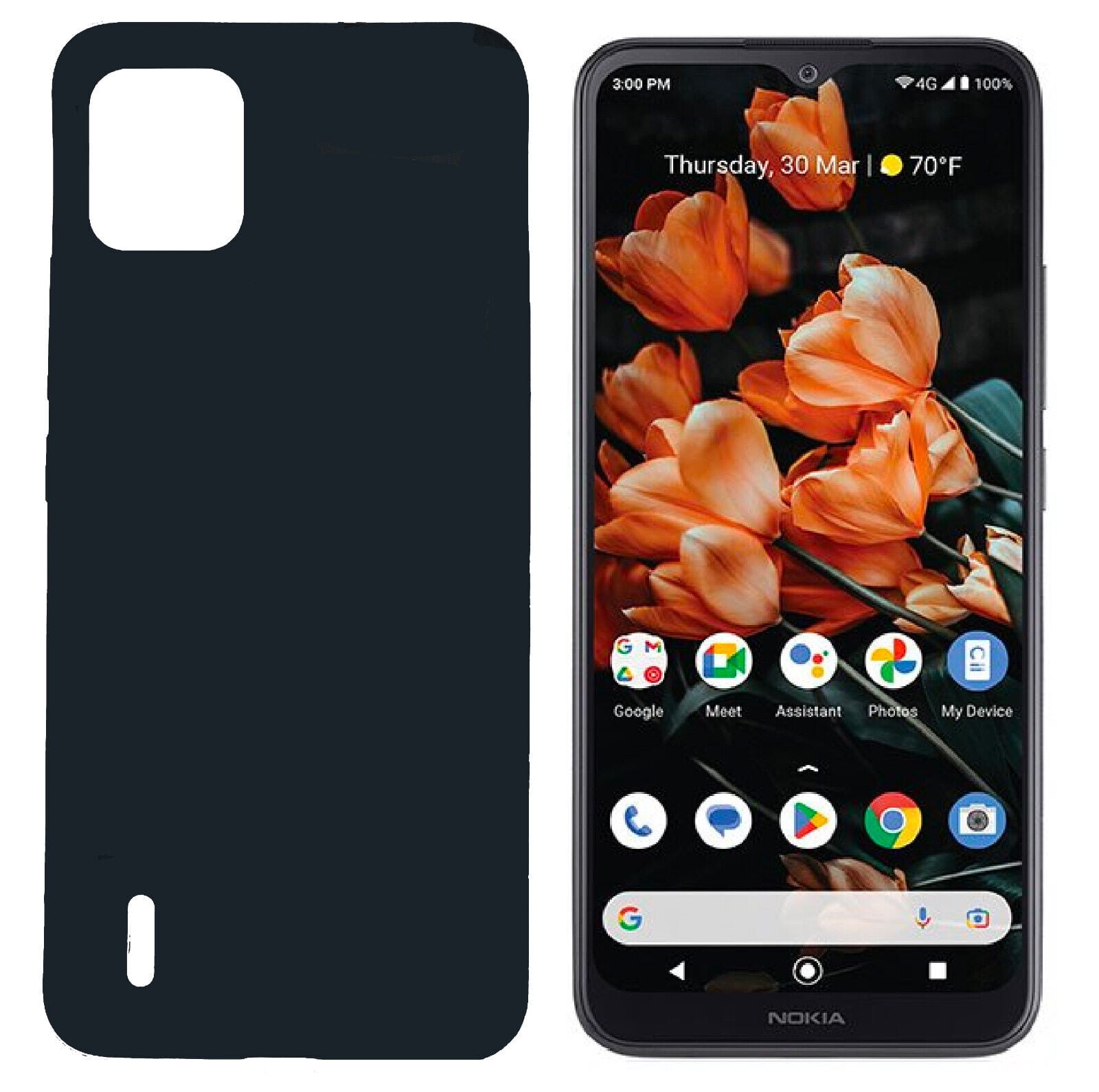 Compatible for Nokia C110 N156DL TPU Cover Phone Case + Tempered Glass ...