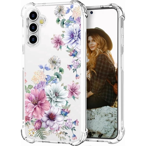 Compatible for Samsung Galaxy S24 FE Case for Women Girls Clear Design ...