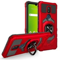 For TCL K32 5G T513V Robotic Ring Kickstand Phone Case - Red - Walmart.com