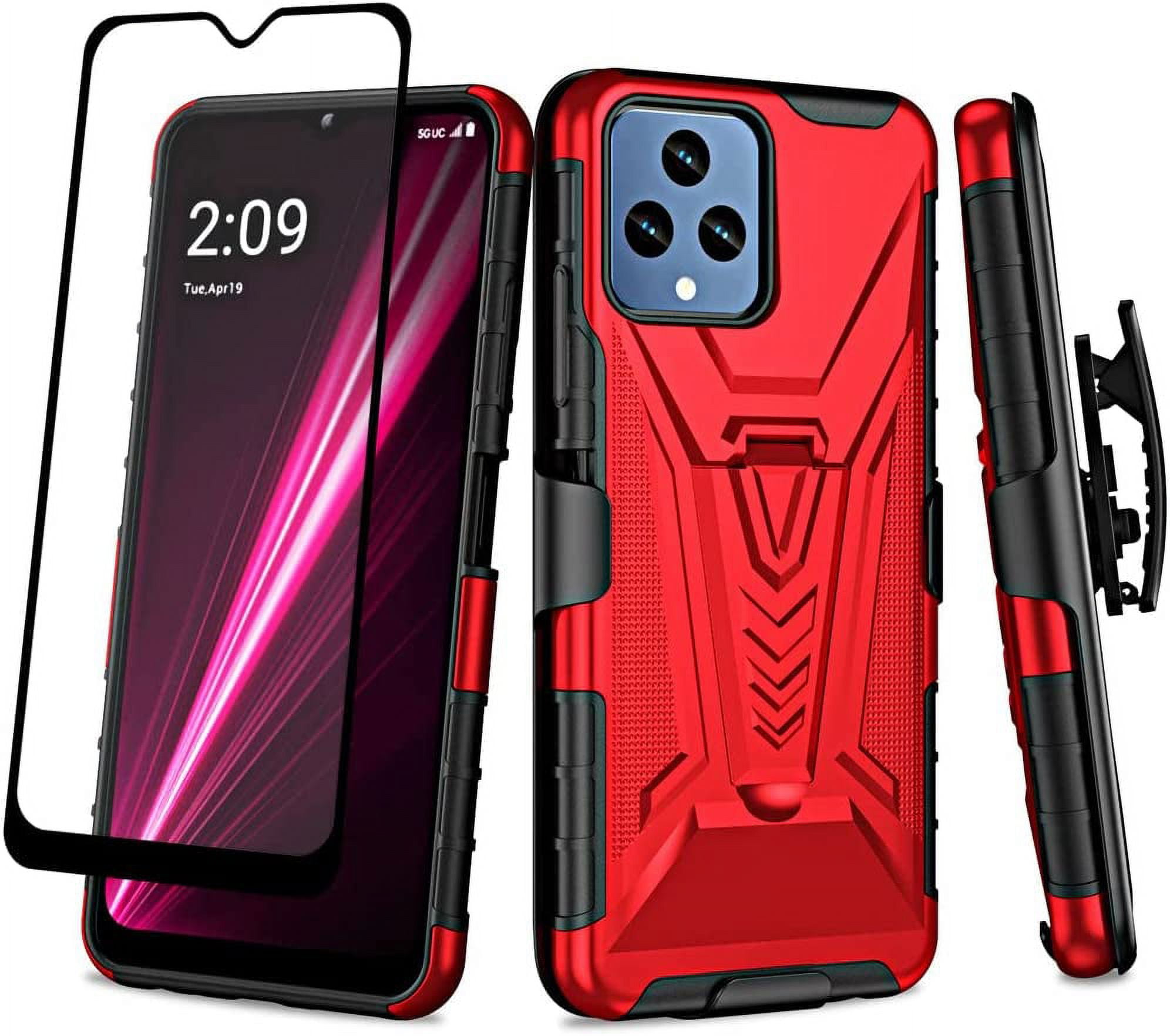 Compatible for TMobile Revvl 6 5G Case with Holster Belt Clip Hybrid ...