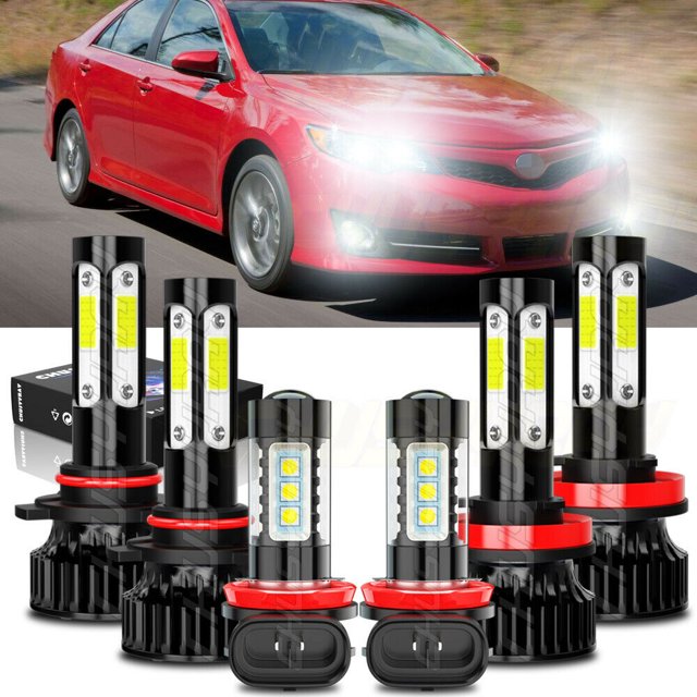 Compatible for Toyota Camry 2007- 2014 6*LED Headlight Bulbs Kit Hi/Low ...