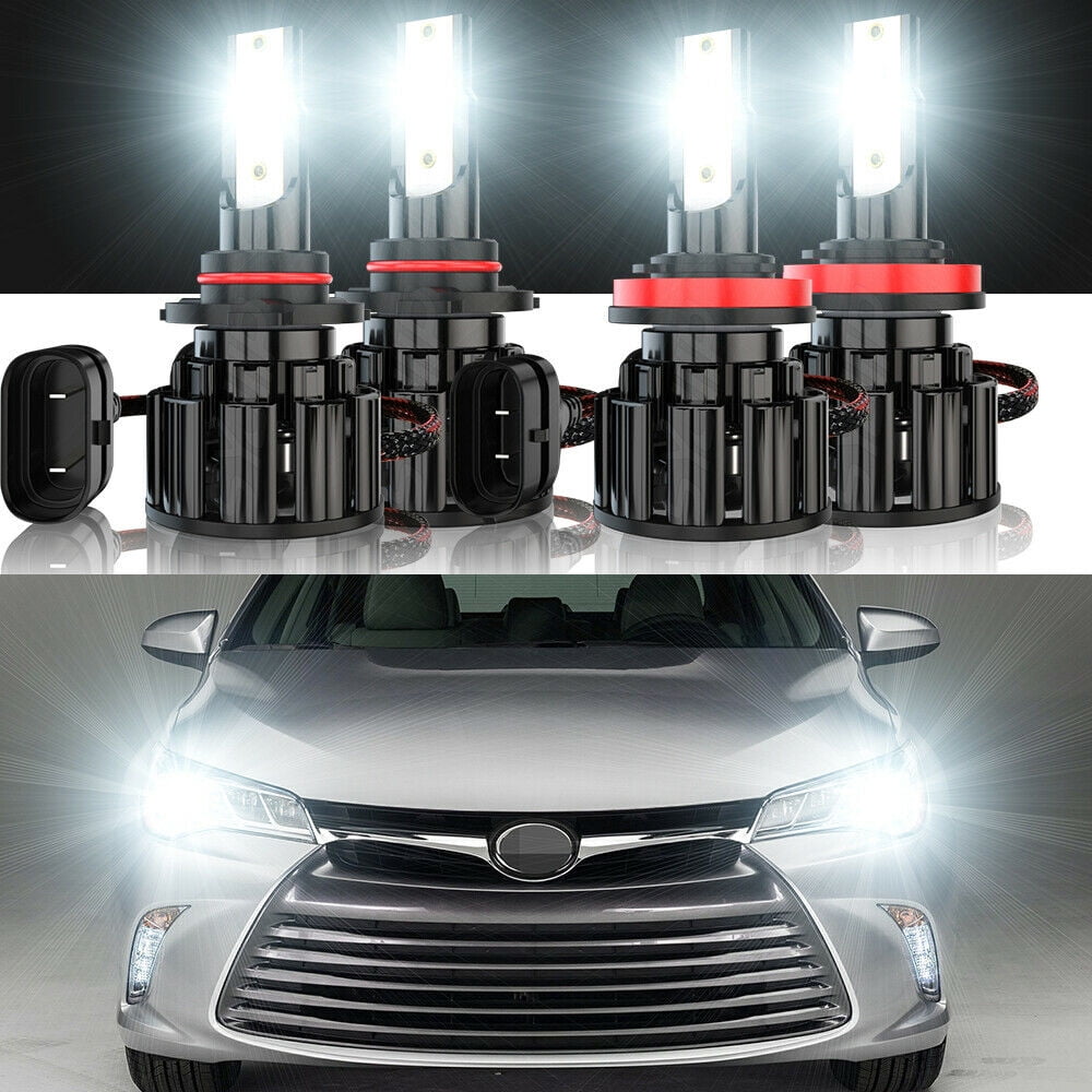 Toyota Camry 2007-2017 4PC LED Headlight Light Bulbs Combo 6000K Hi Lo ...