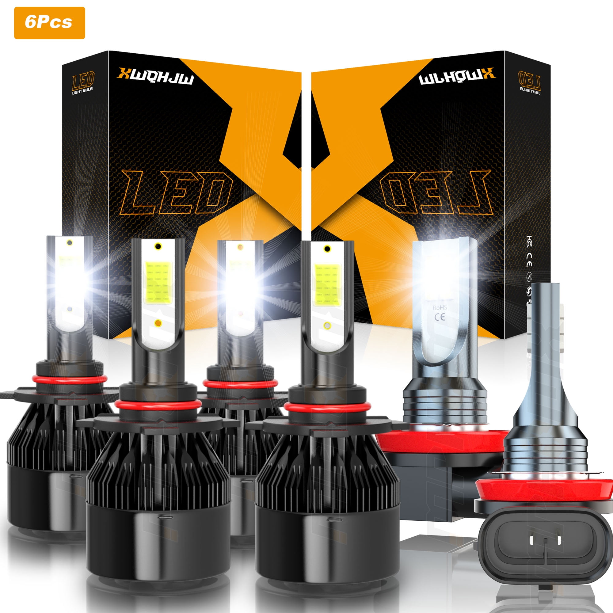 XWQHJW LED Headlight & Fog Light Kit for Toyota Corolla 2009-2013 ...