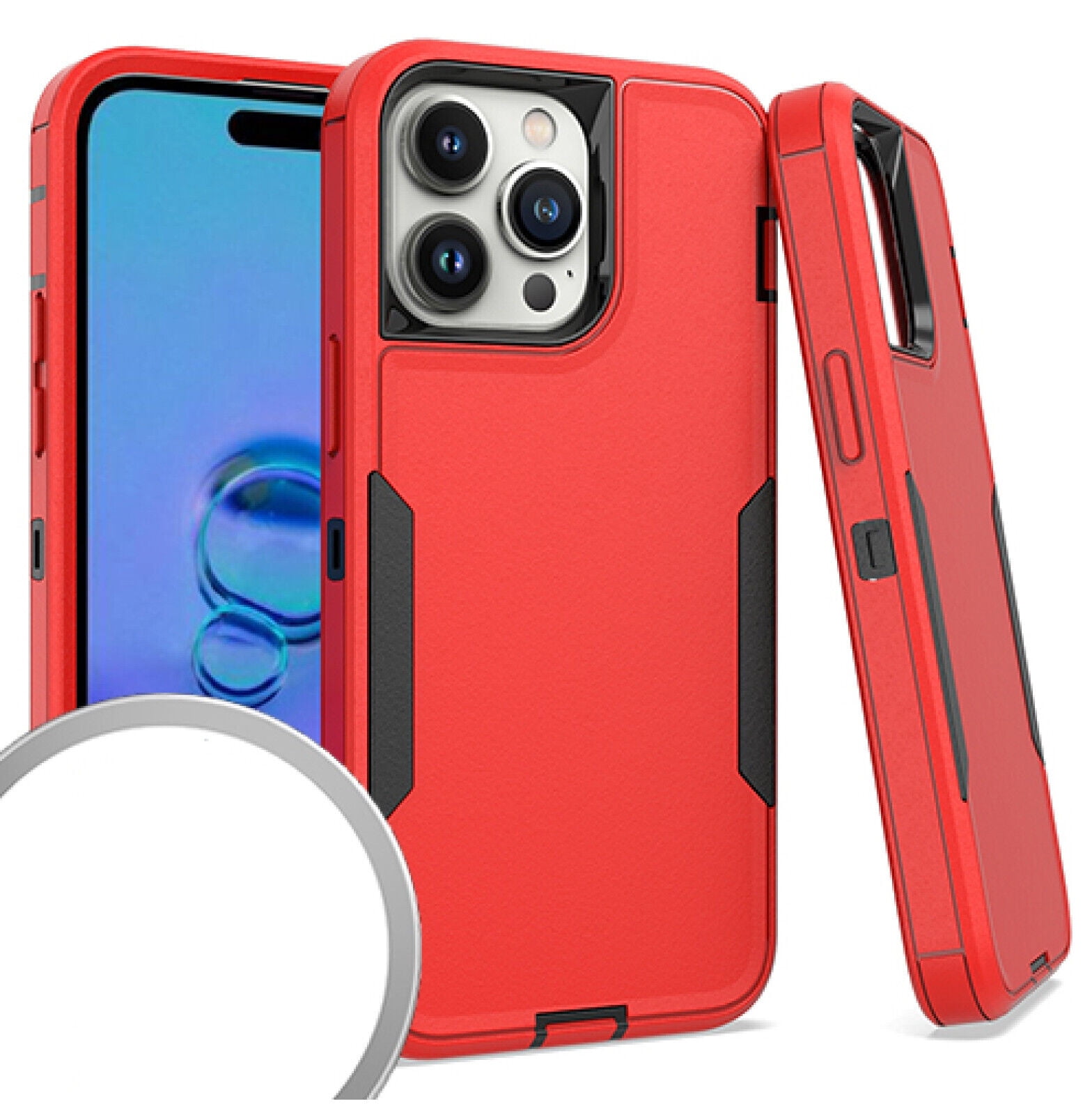 Compatible for iPhone 15 Pro Max 6.7" Slim Tough Hybrid Phone Cover ...