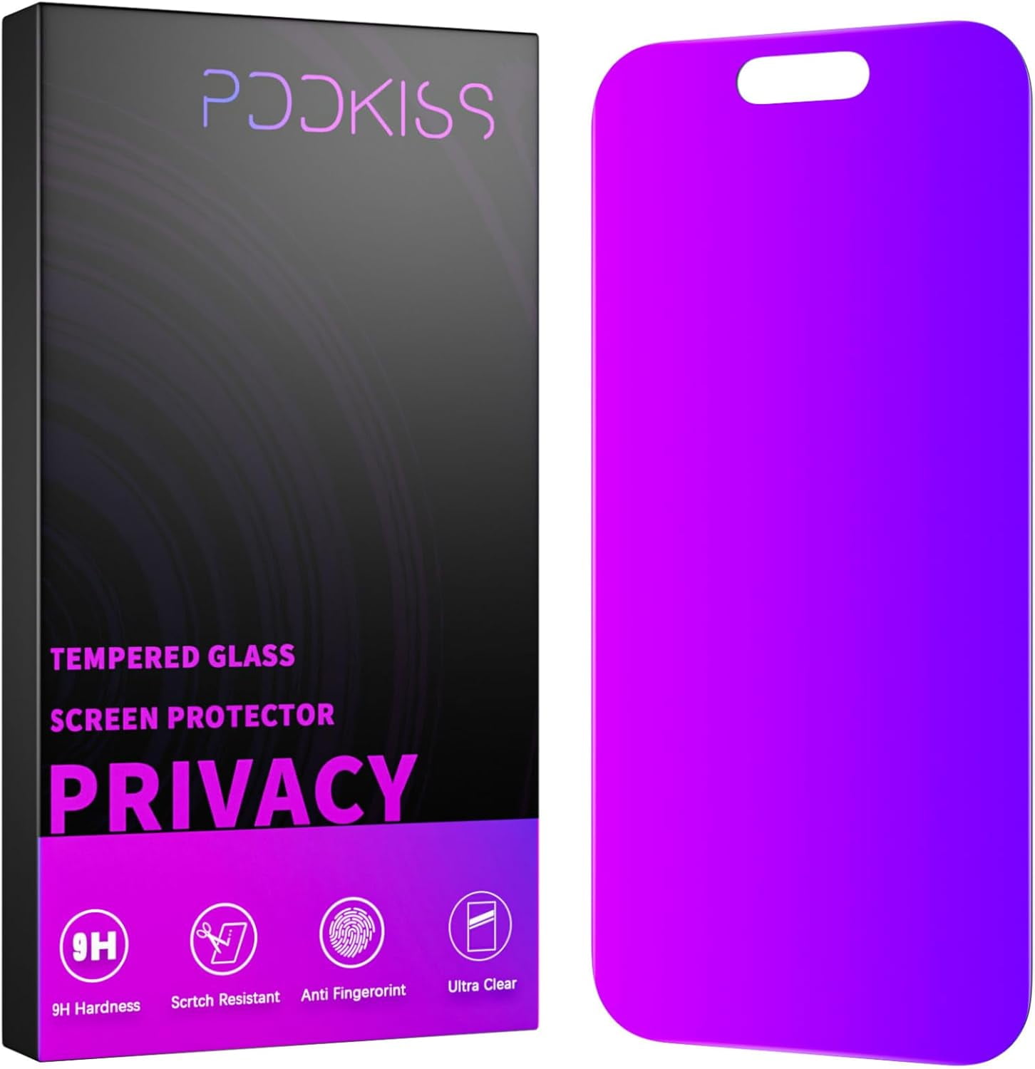 Compatible for iPhone 16 Pro Max Privacy Screen Protector Tempered ...