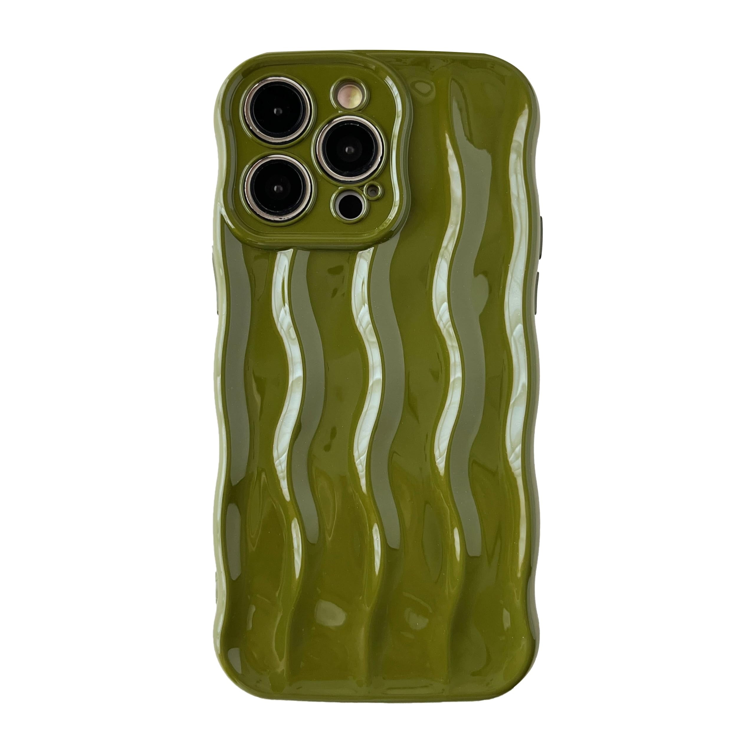 Compatible for iPhone Case,Water Ripple Pattern Curly Wave Frame Soft ...