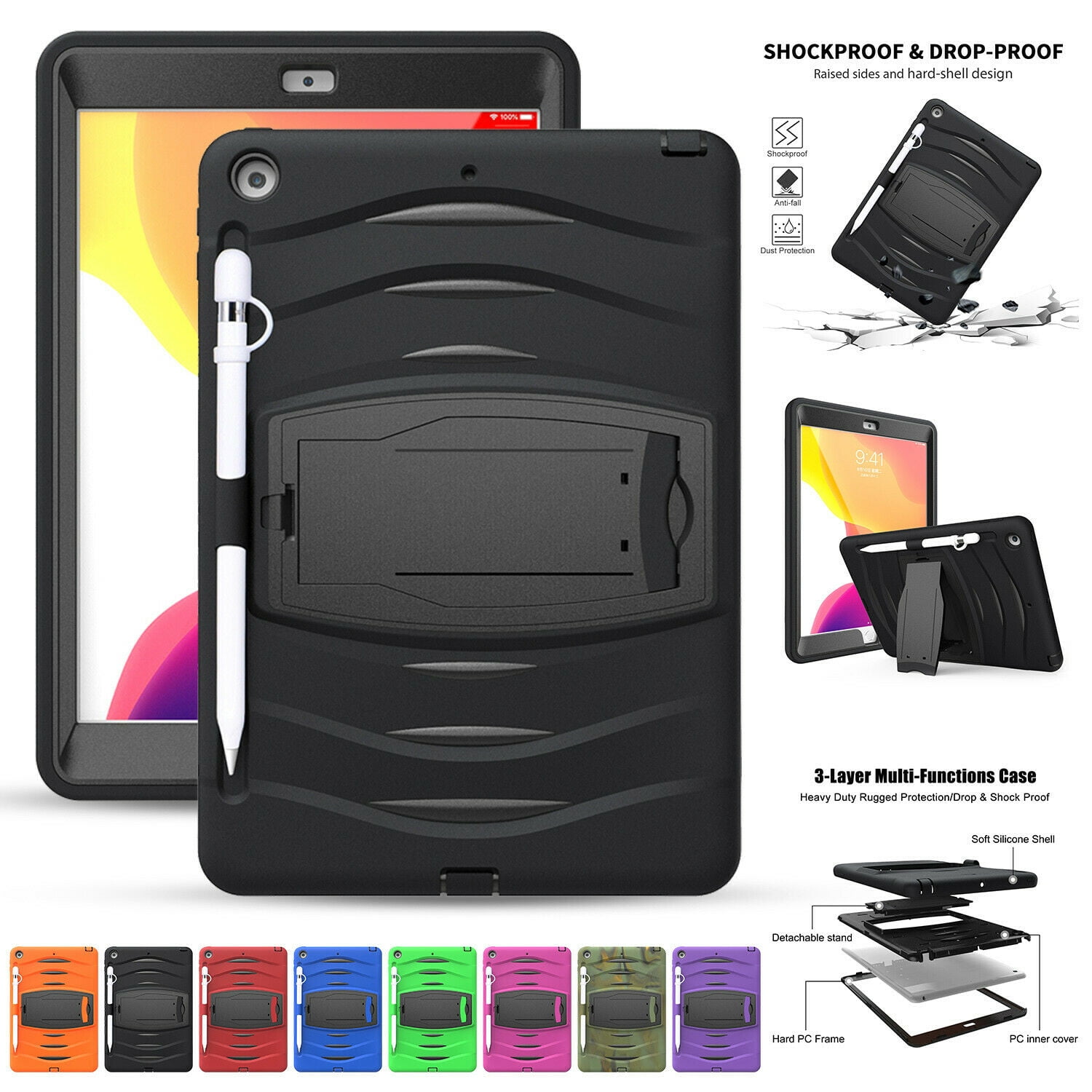 Compatible for iPad 9/8/7 Generation Case (2021/2020/2019) 10.2 inch ...