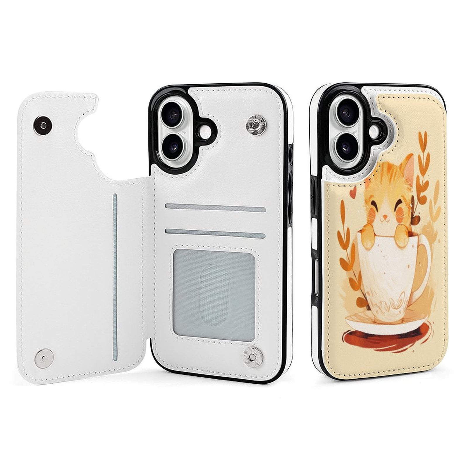 Compatible with iPhone 11 12 13 mini 14 15 16 Pro Max Plus Wallet Case ...