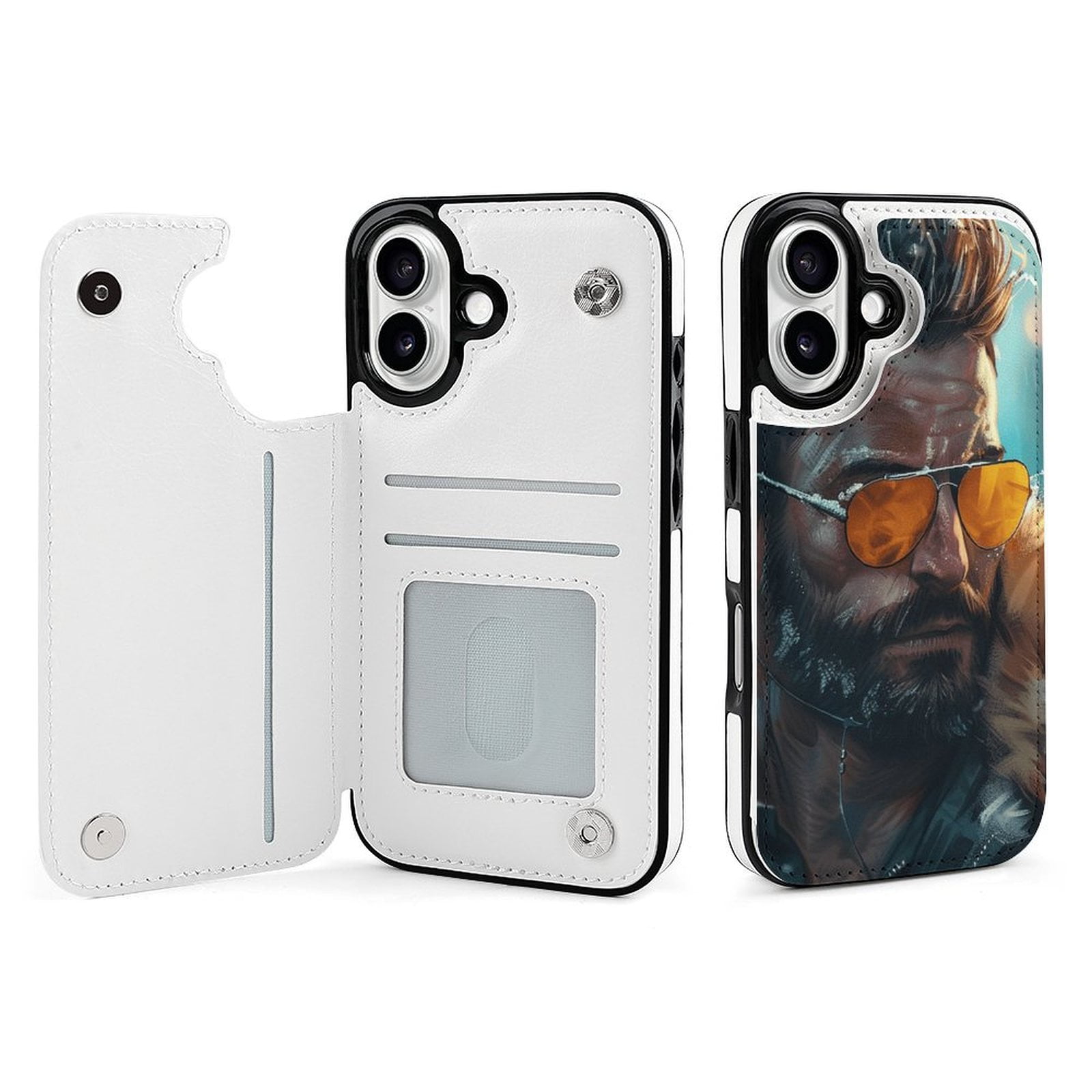 Compatible with iPhone 11 12 13 mini 14 15 16 Pro Max Plus Wallet Case ...