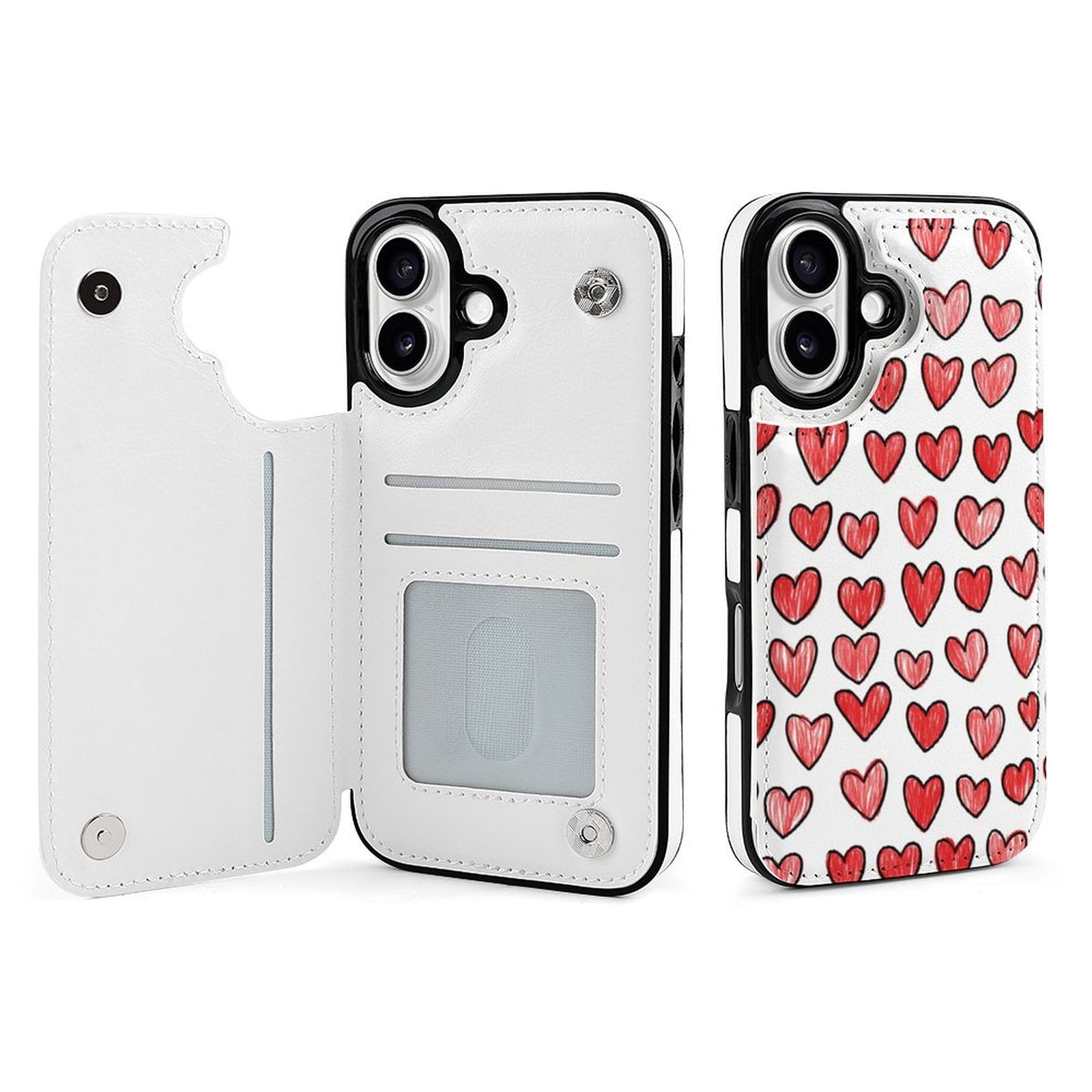 Compatible with iPhone 11 12 13 mini 14 15 16 Pro Max Plus Wallet Case ...