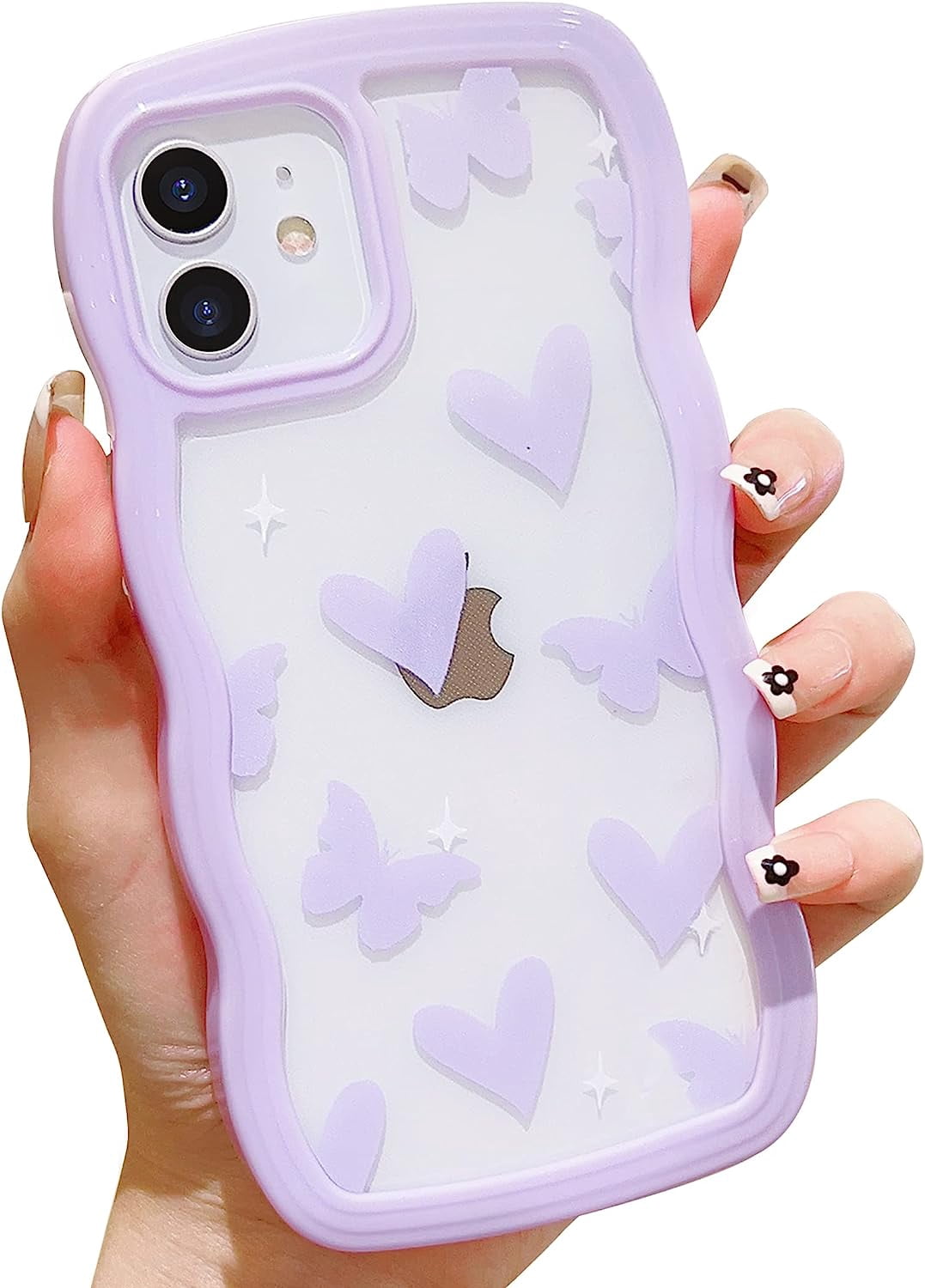 Compatible with iPhone 11 Phone Case Butterfly Heart Cute Pattern for ...