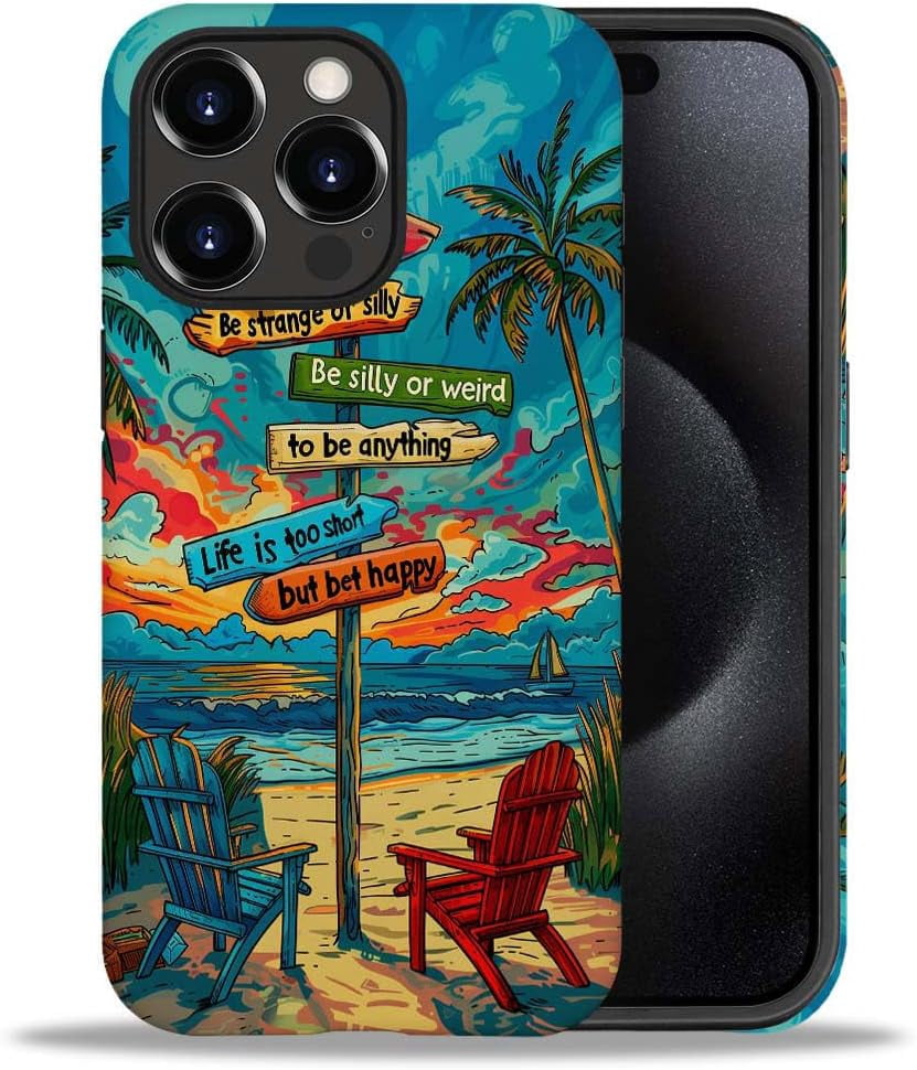 Compatible with iPhone 12 Case, Beach Loungers Free Case Soft TPU ...