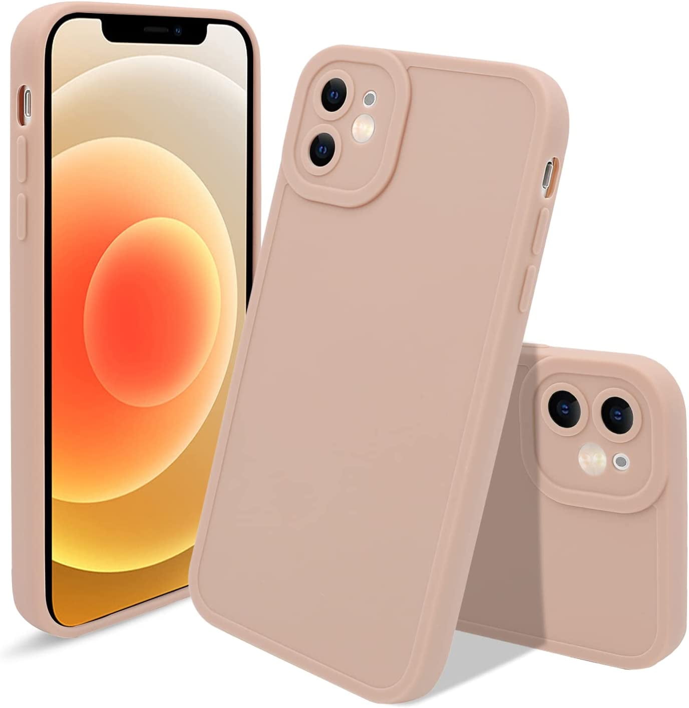 Compatible with iPhone 12 Case,Ultra Slim Case Liquid Silicone Cover ...