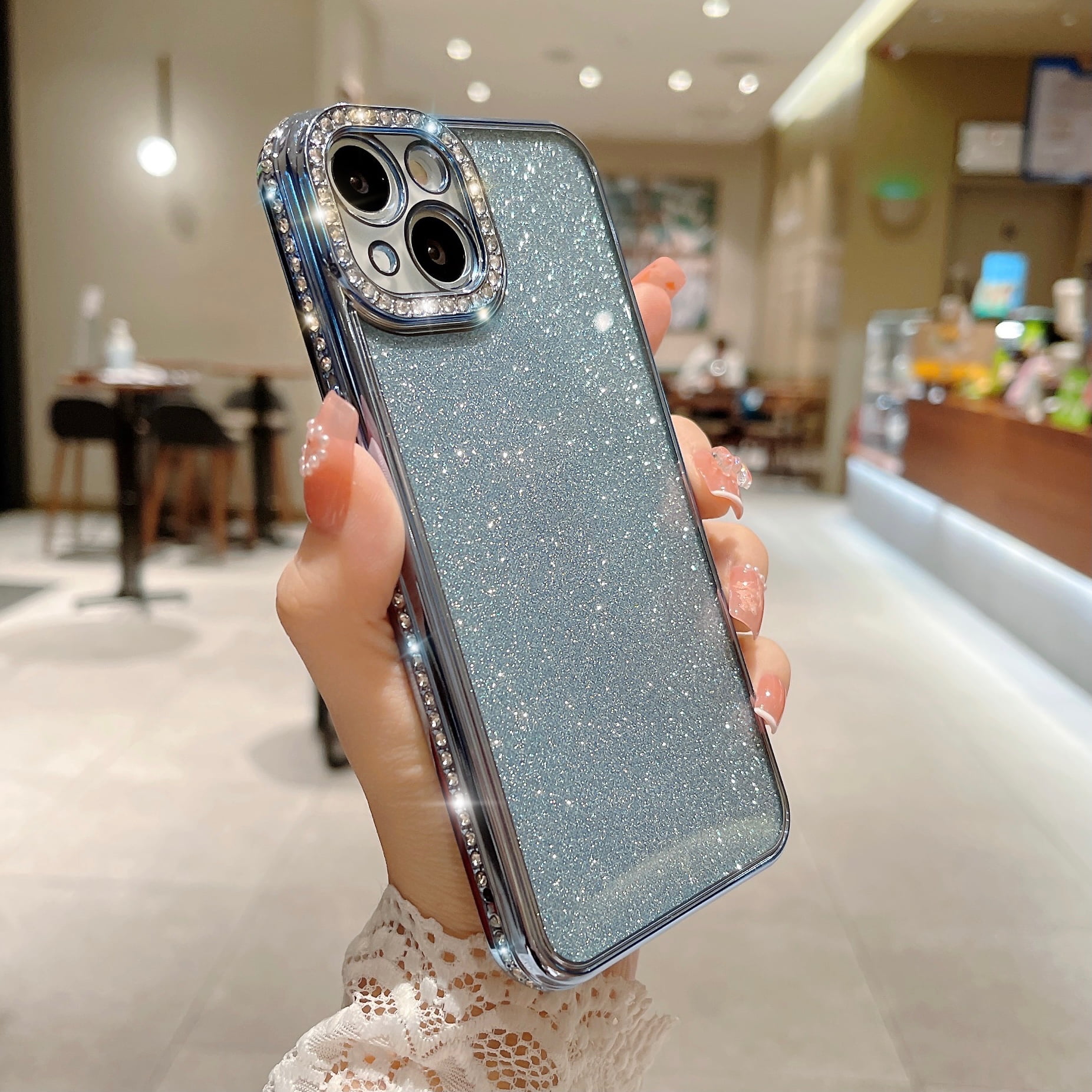 Compatible with iPhone 12 Clear Bling Diamond Rhinestone Cute for Girls ...