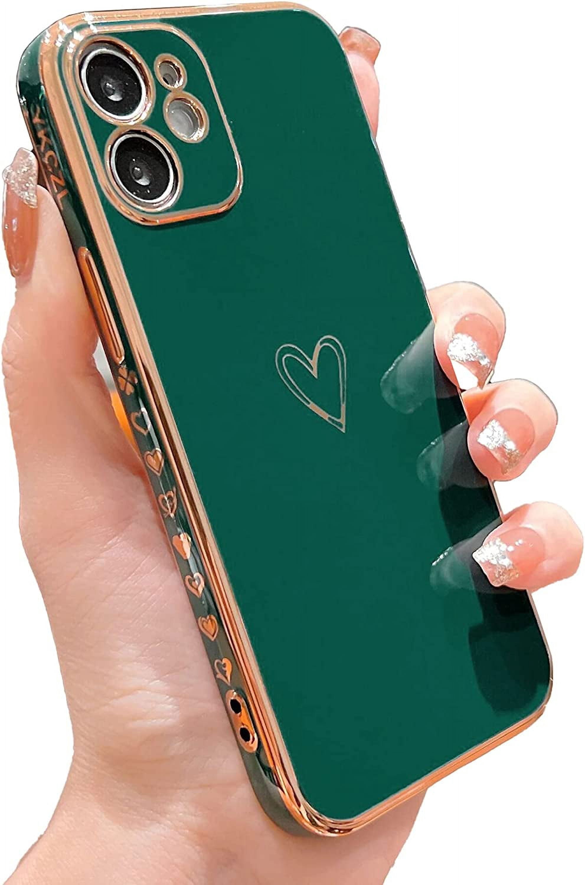 Compatible with iPhone 12 Mini Case for Women Girl, Luxury Plating Edge ...