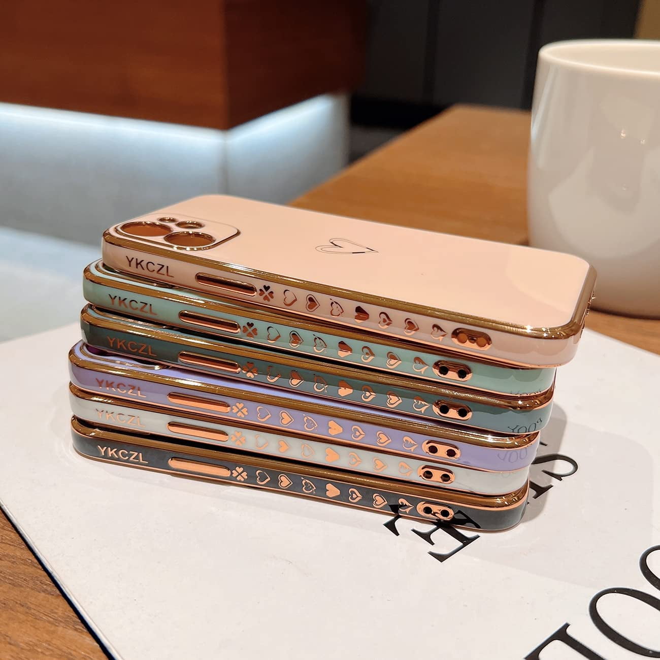 Compatible with iPhone 12 Mini Case for Women Girl, Luxury Plating Edge ...