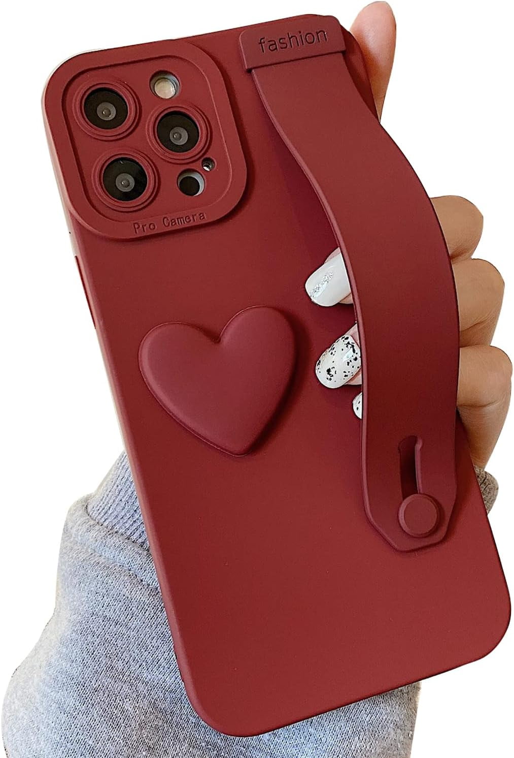 Compatible with iPhone 12 Pro Case, Cute 3D Love Heart for Girls Women ...