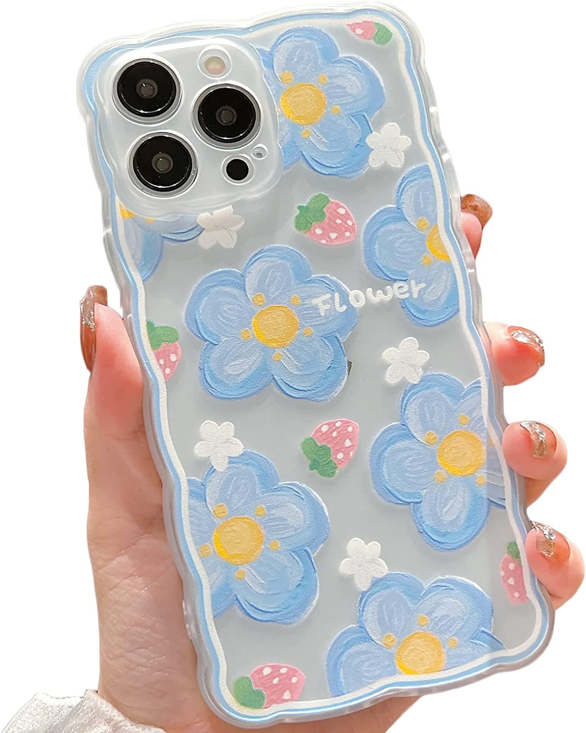 Compatible with iPhone 12 Pro Case Cute Cartoon Floral Butterfly Design ...