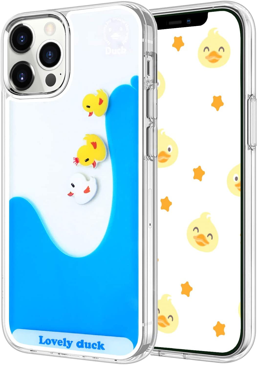 Compatible with iPhone 12 Pro Case Liquid Moving Quicksand Funny Cute ...