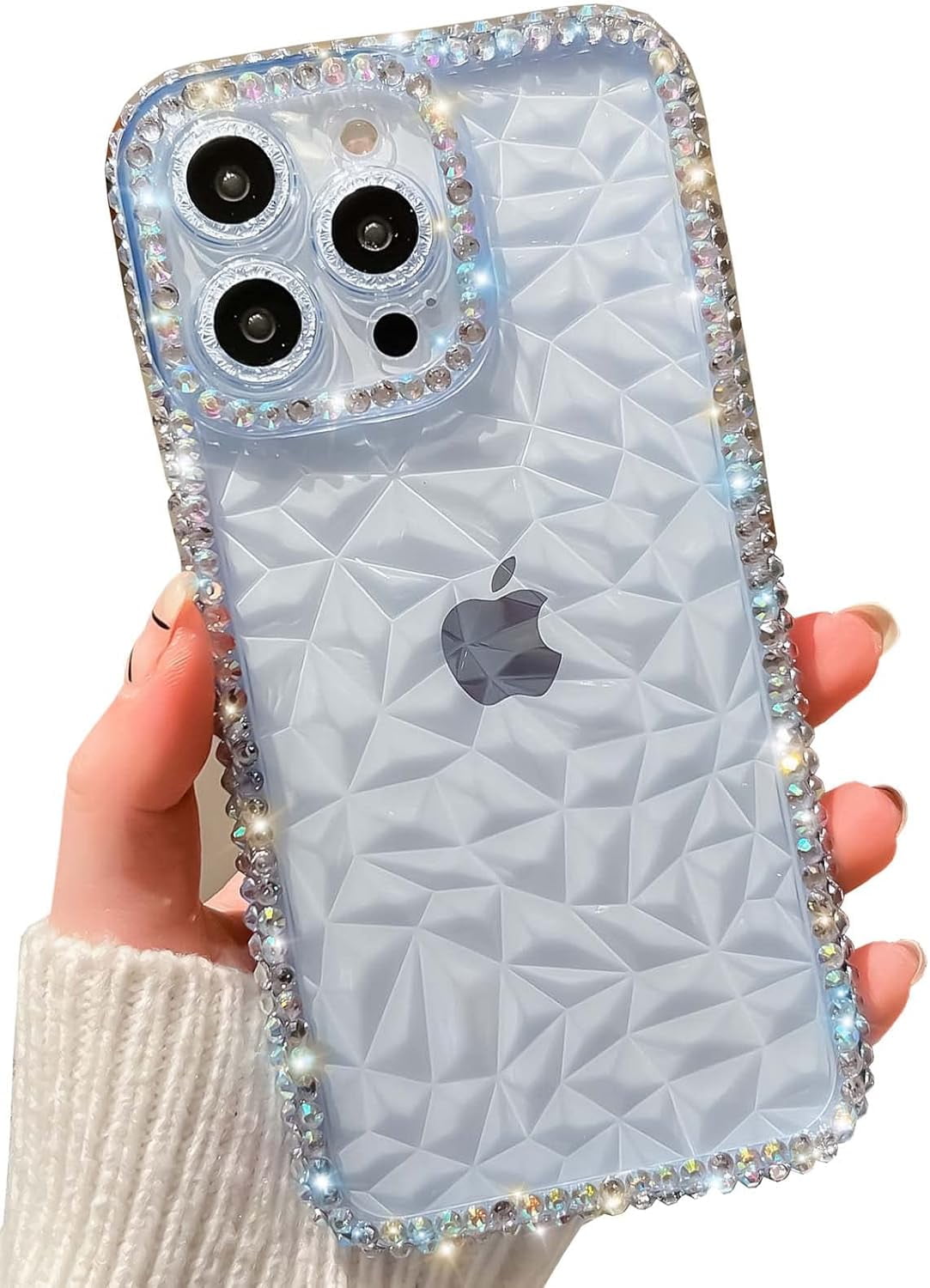 Compatible with iPhone 12 Pro Max 6.7 Inch Case, Crystal Clear Bling ...