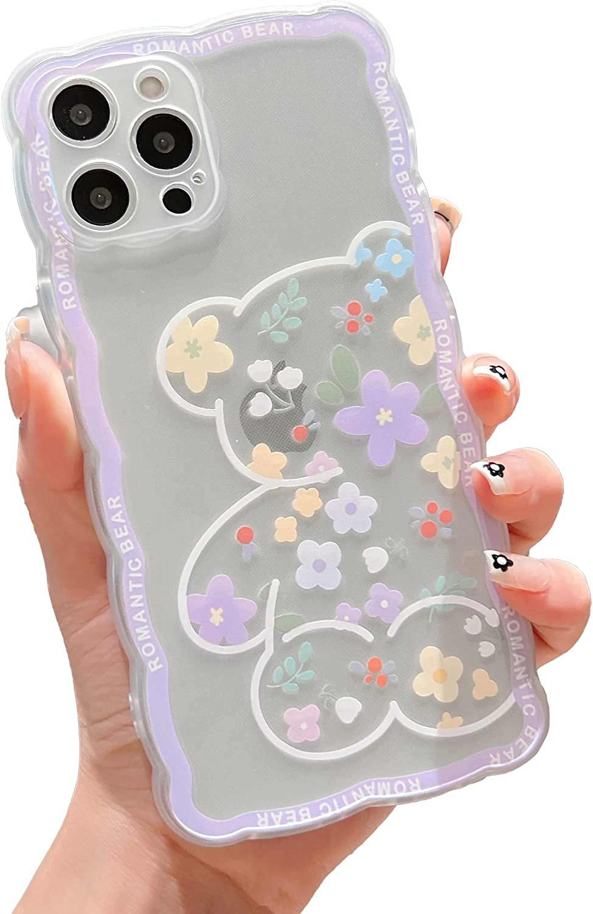 Compatible with iPhone 12 Pro Max Case Cute Cartoon Floral Butterfly ...