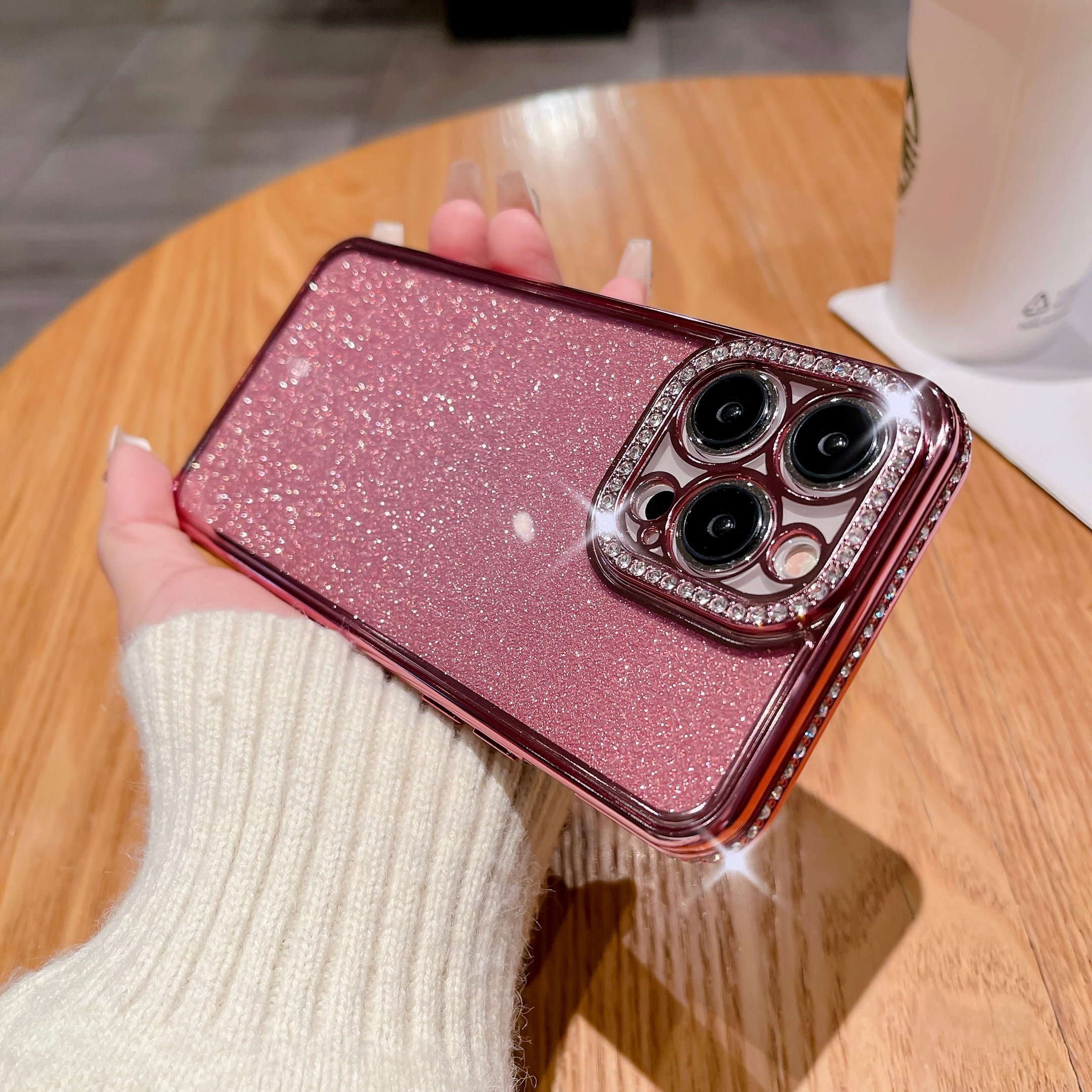 Compatible with iPhone 12 Pro Max Clear Bling Diamond Rhinestone Cute ...