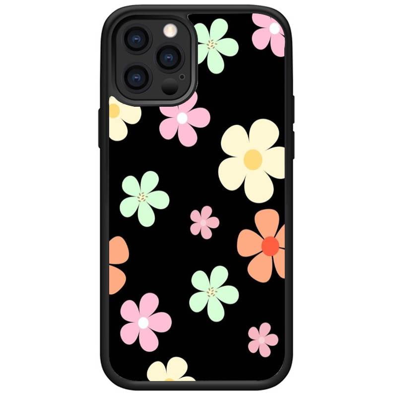 Compatible with iPhone iPhone 12 Pro Max，Small Fresh Cute Flower Design for Female Girls Full ...