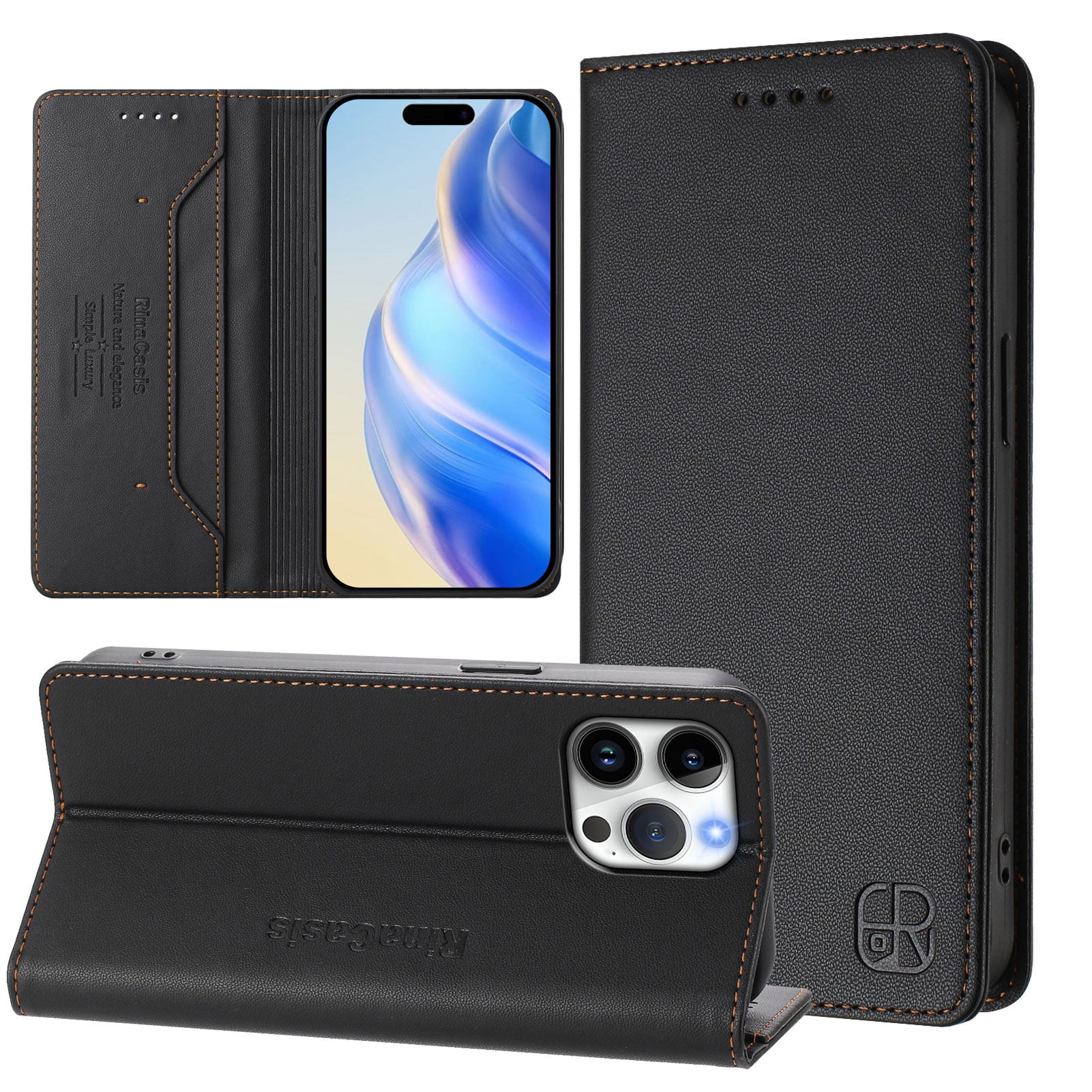 Compatible with iPhone 12 Pro Max Wallet Case, PU Leather Flip Case ...