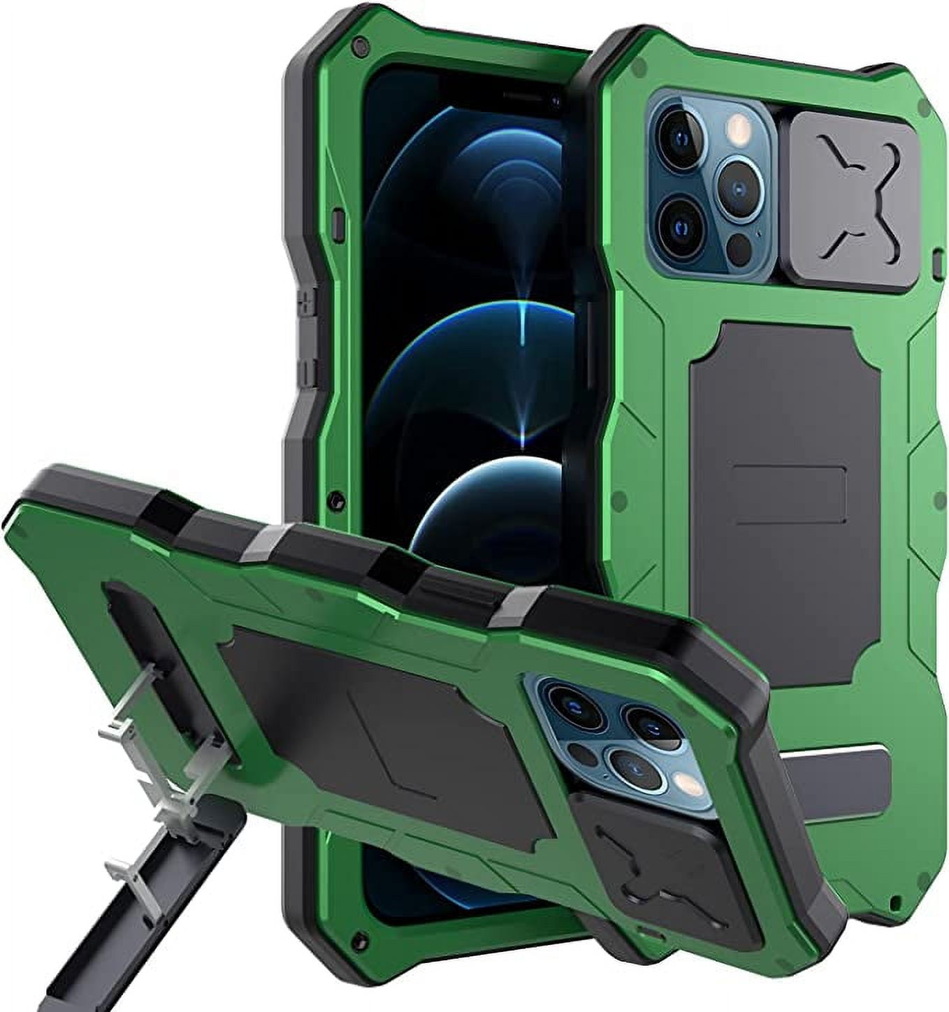 Compatible with iPhone 12 Pro max Waterproof Metal Case,Built in Screen ...