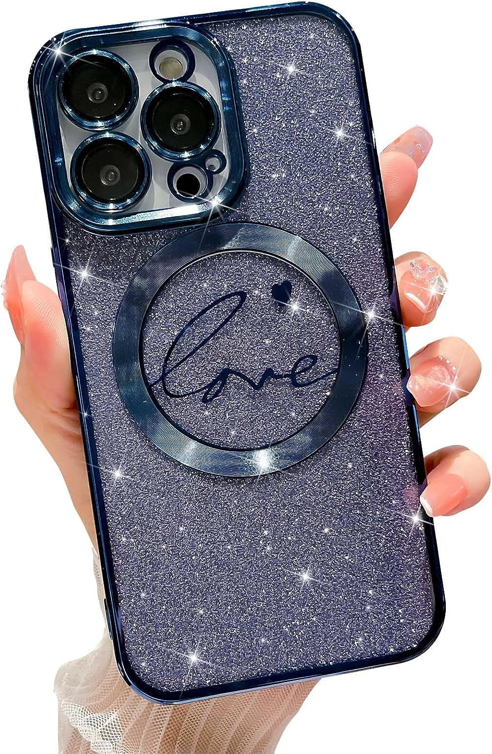 Compatible with iPhone 12 pro Magnetic Glitter Case-6.1 Inch, Luxury ...