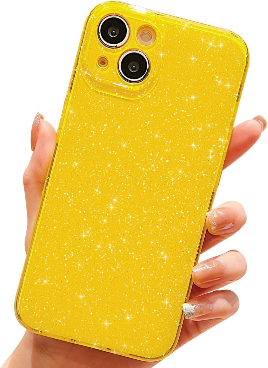 Compatible with iPhone 13 Case 6.1 inch, Cute Neon Bright Color,Glitter ...