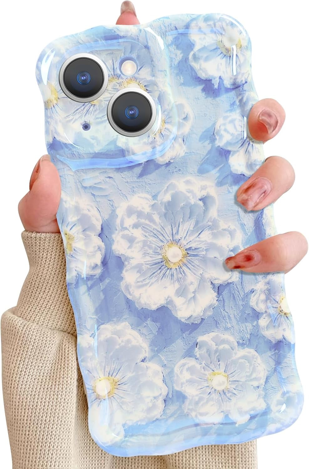 Compatible with iPhone 13 Case Vintage Oil Painting Art Case Trendy Aesthetic Flower Design for ...