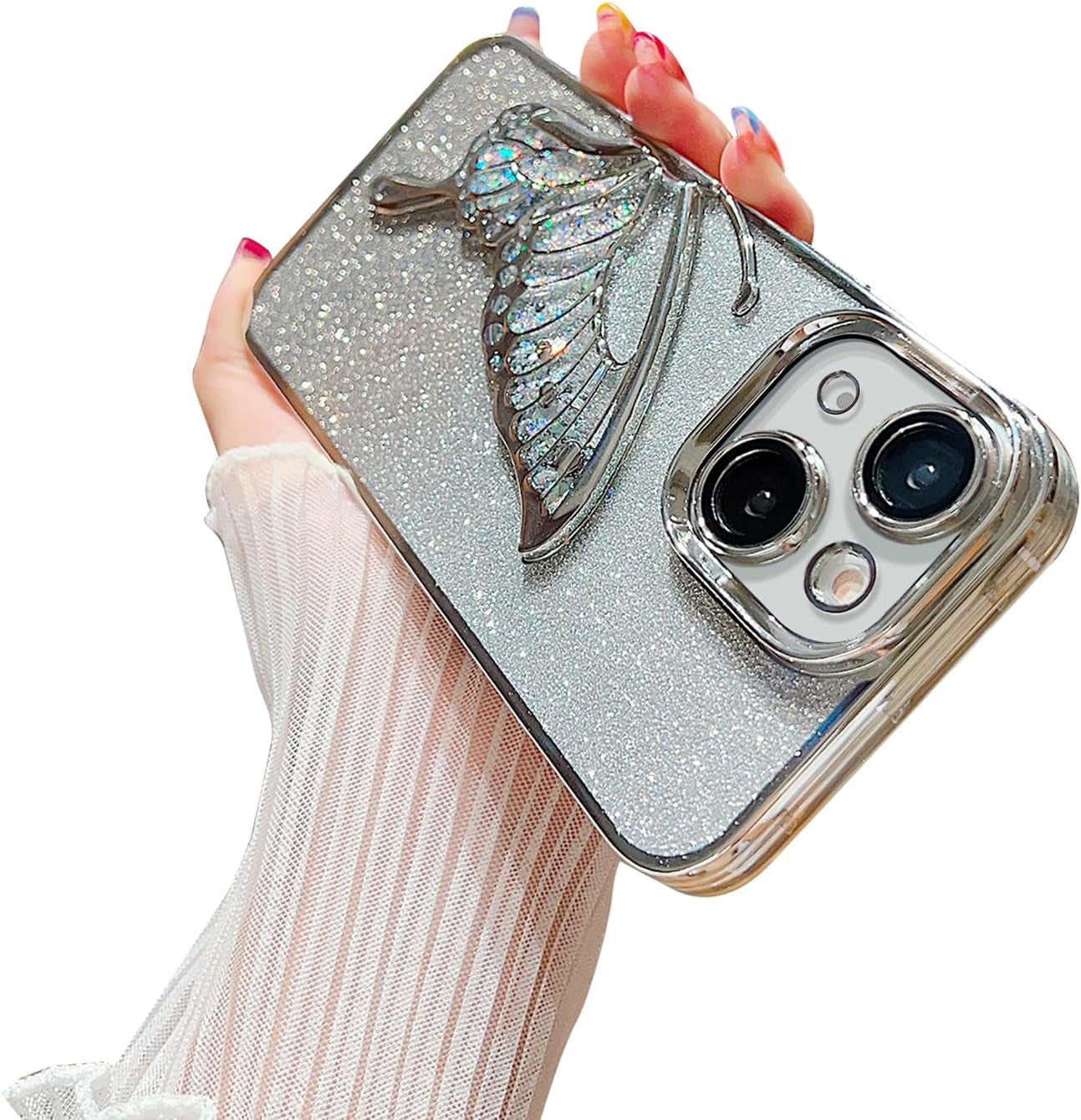 Compatible for iPhone 13 Case/iPhone 14 Case with Luxury Glitter Cute ...