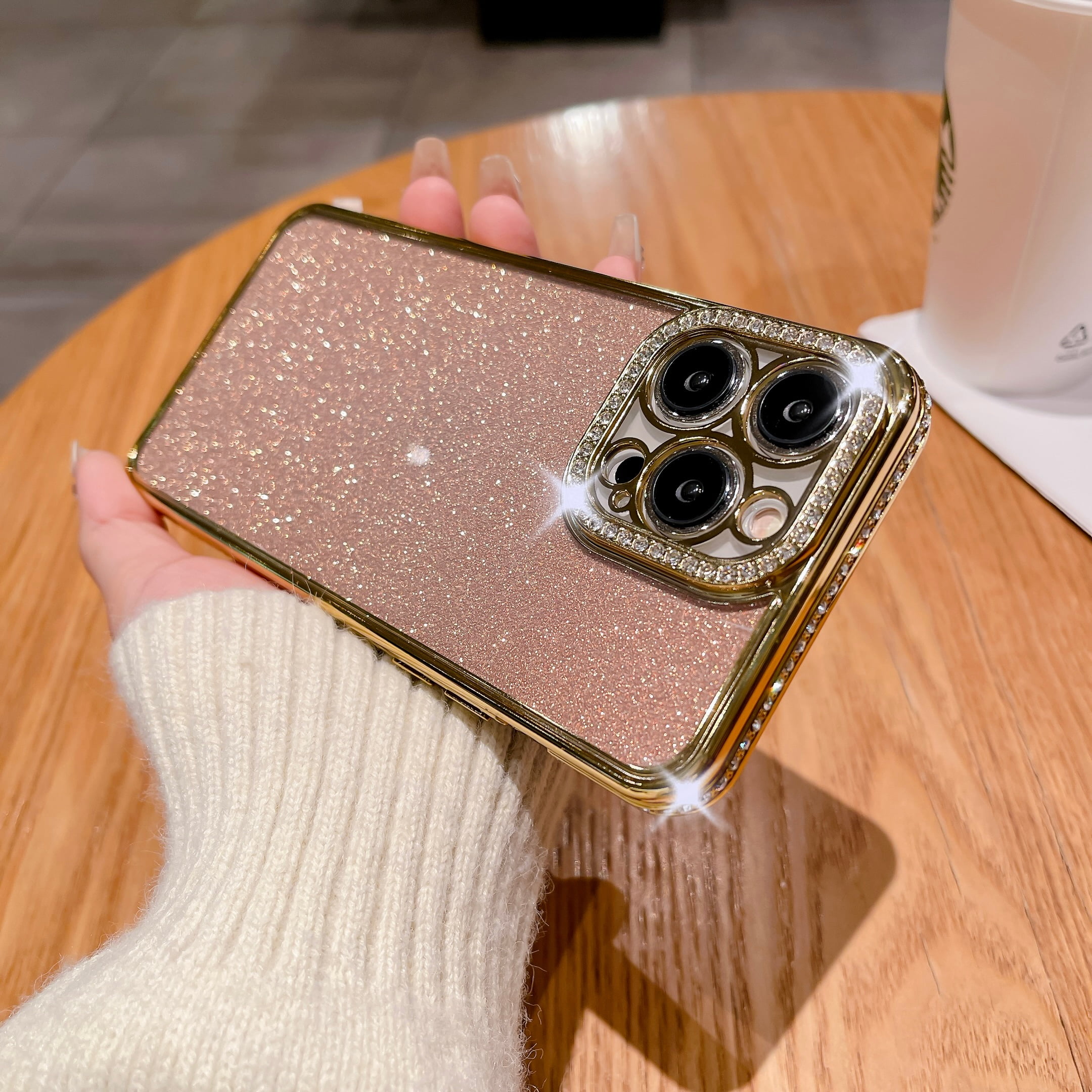 Compatible with iPhone 13 Pro Clear Bling Diamond Rhinestone Cute for ...