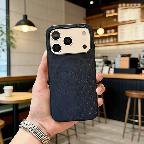 Compatible for iPhone 13 Pro Magnetic Case, Grid Pattern PU Leather ...