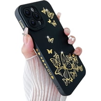 Compatible with iPhone 13 Case 6.1 Inch for Soft Silicone Gold Heart ...