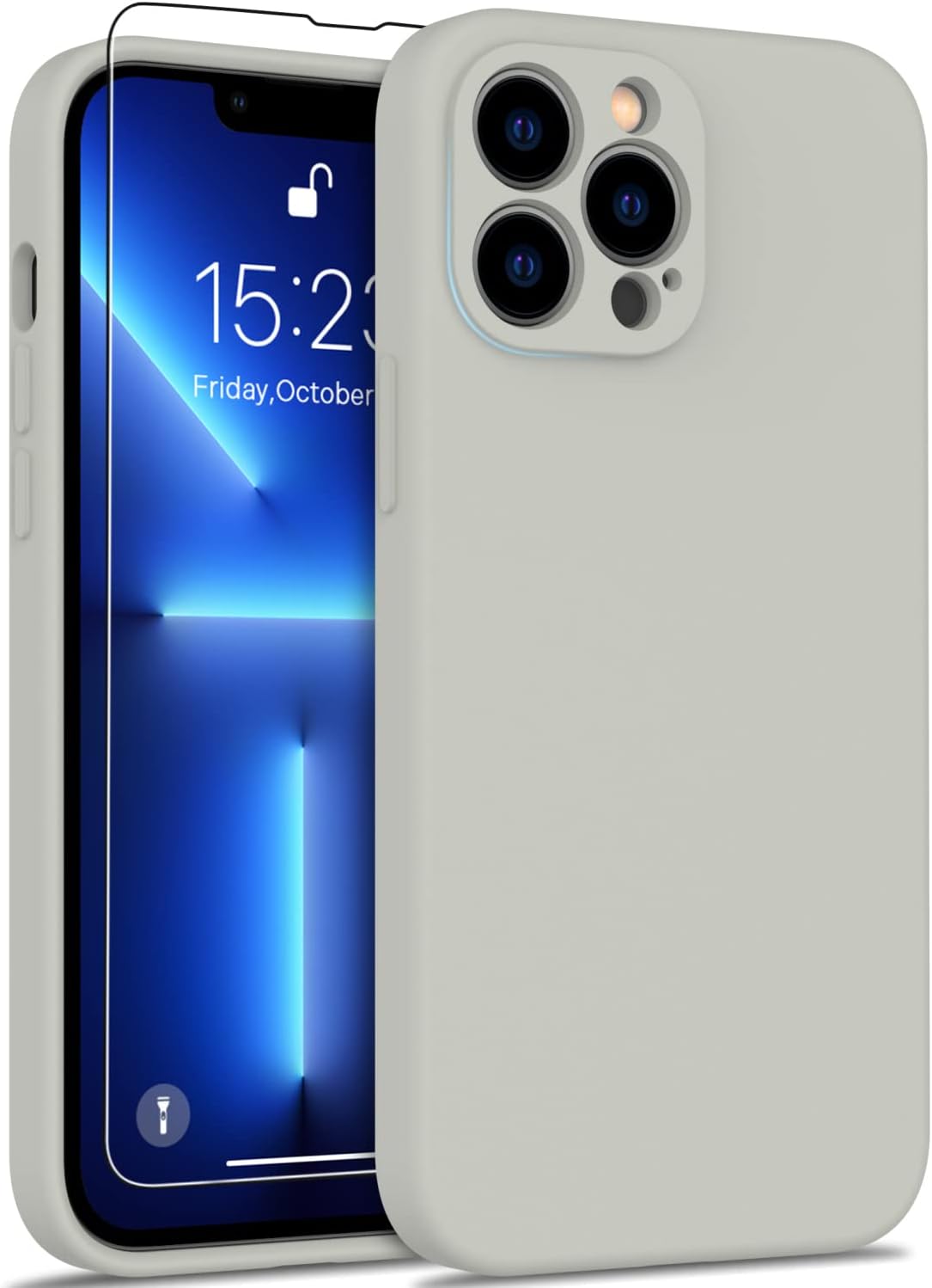 Compatible with iPhone 13 Pro Max Case with Screen Protector - Silky ...