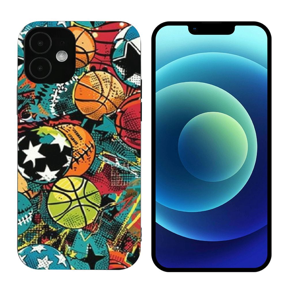 Compatible with iPhone 13 Pro Max Case,Sports Balls Football Baseball ...