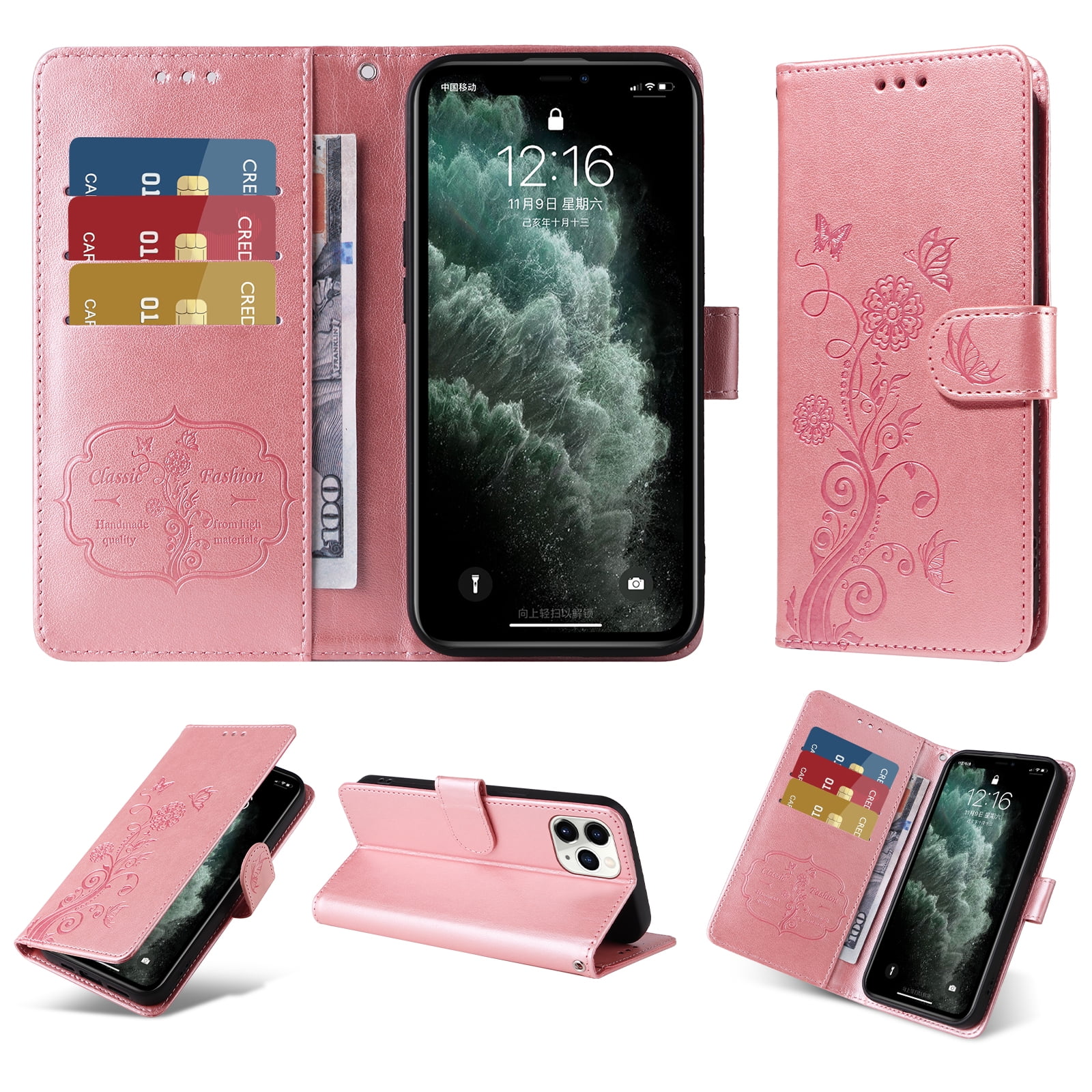 Compatible with iPhone 13 Pro Wallet Case with Card Holder & Cash Slot ...