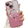 Compatible with iPhone 14 Magnetic Glitter Case with Camera Lens ...