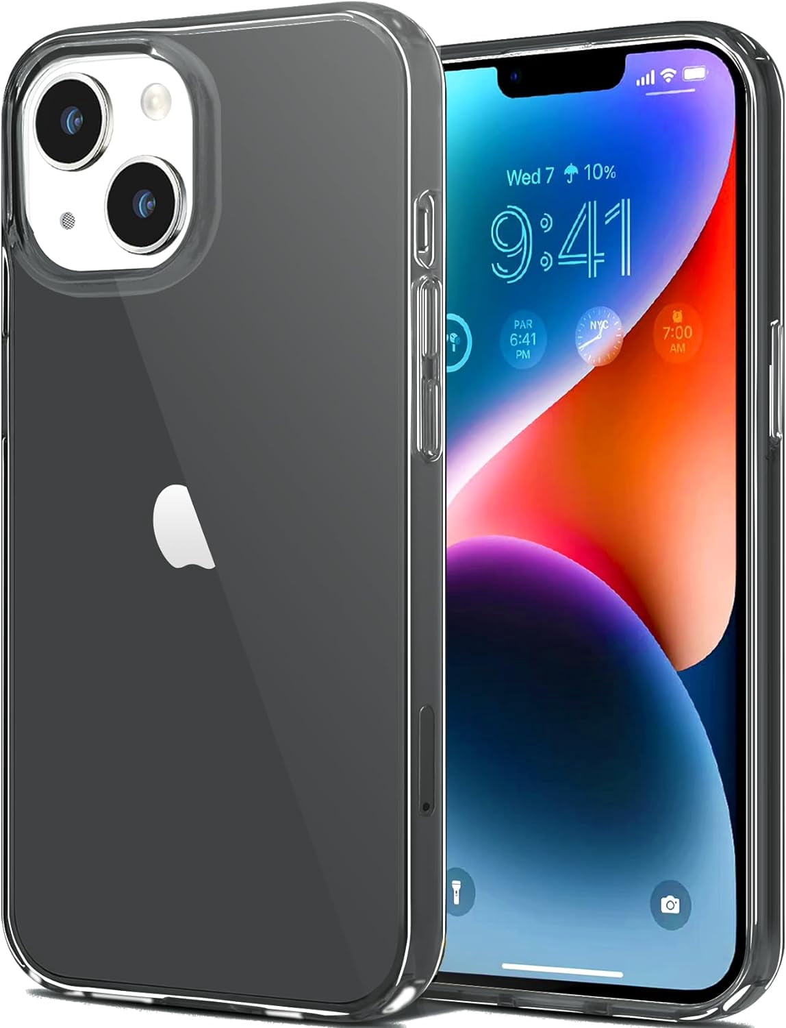 Compatible with iPhone 14 Plus Case Clear, Transparent Soft Shockproof ...
