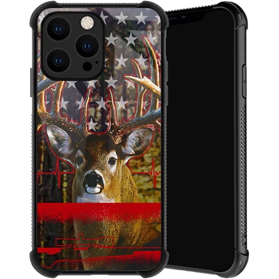 Compatible with iPhone 14 Pro Case, Deer Hunting Phone Cover for Men ...