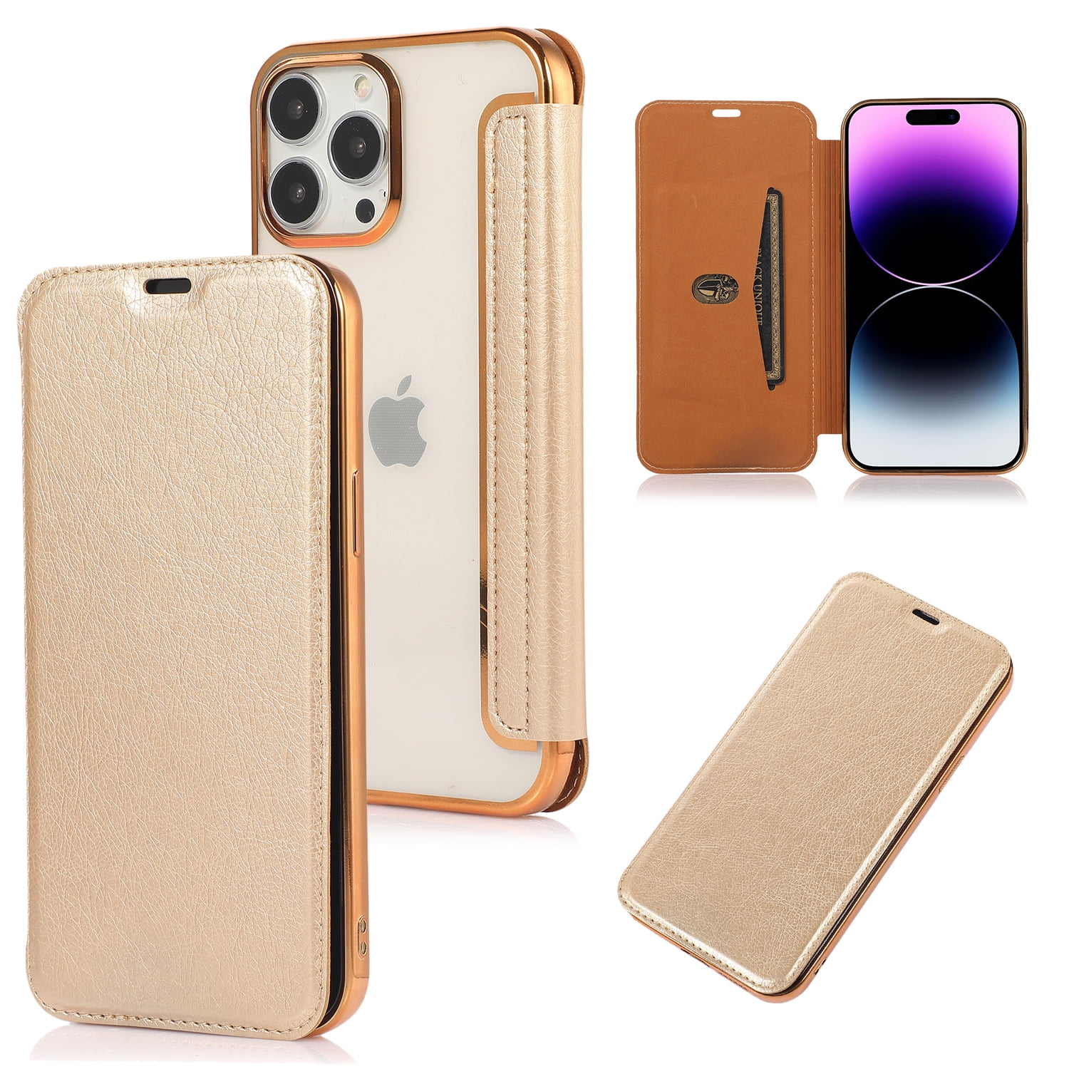 Compatible with iPhone 14 Pro Case, Flip Leather Wallet Case Card ...