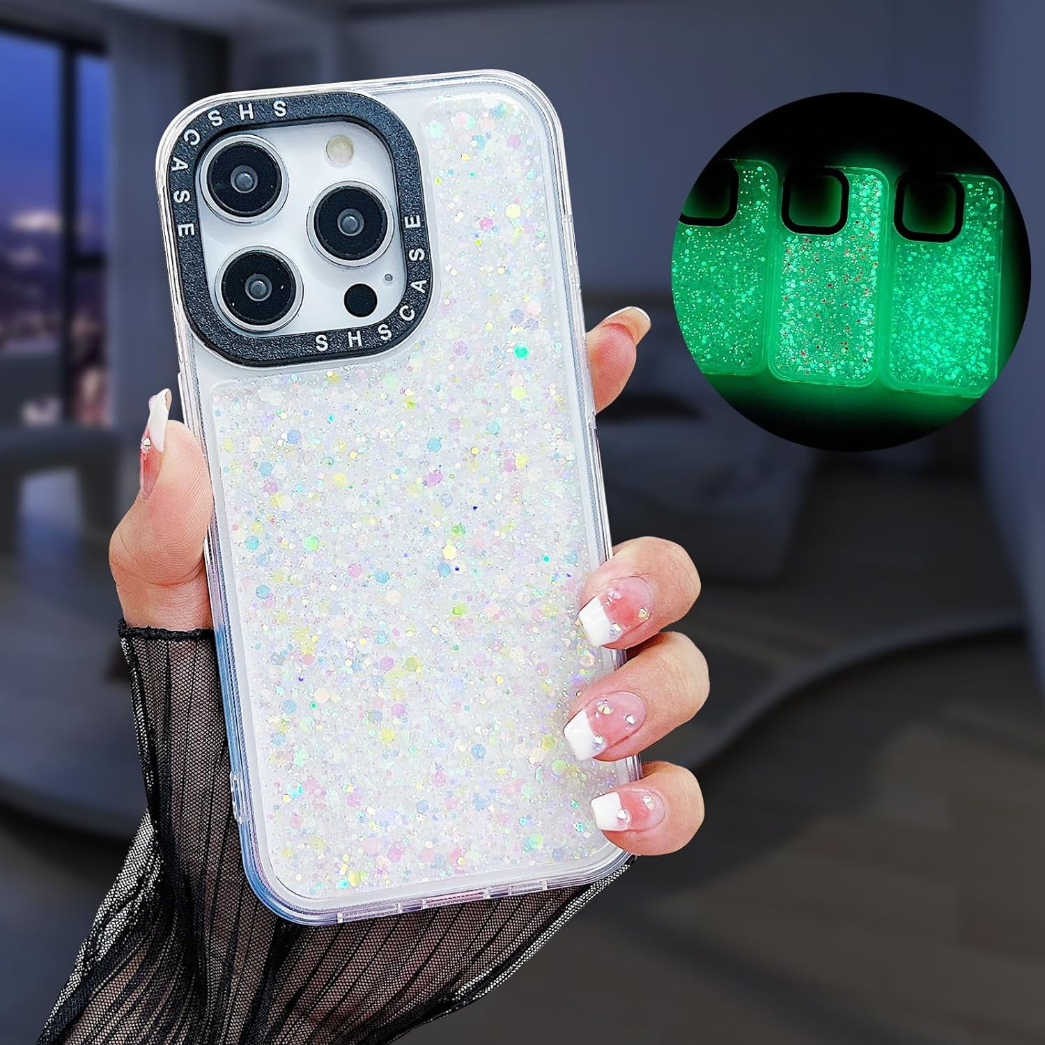 Compatible with iPhone 14 Pro Luminous Case Glow in The Dark ...