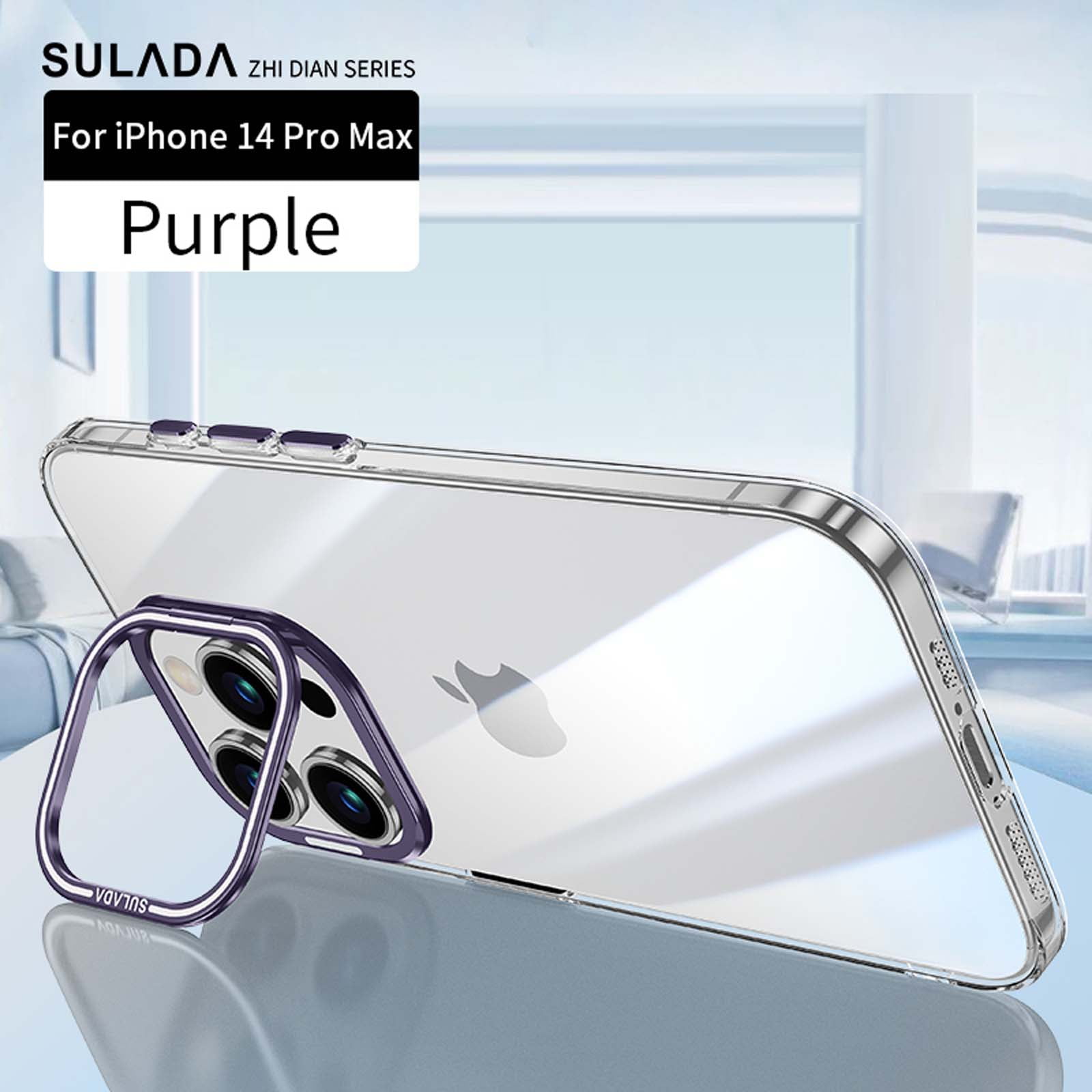 Compatible for iPhone 14 Pro Max,[Camera Invisible Kickstand] Built-in ...
