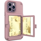Compatible with iPhone 14 Pro Max Case Mirror Case with Card Holder ...