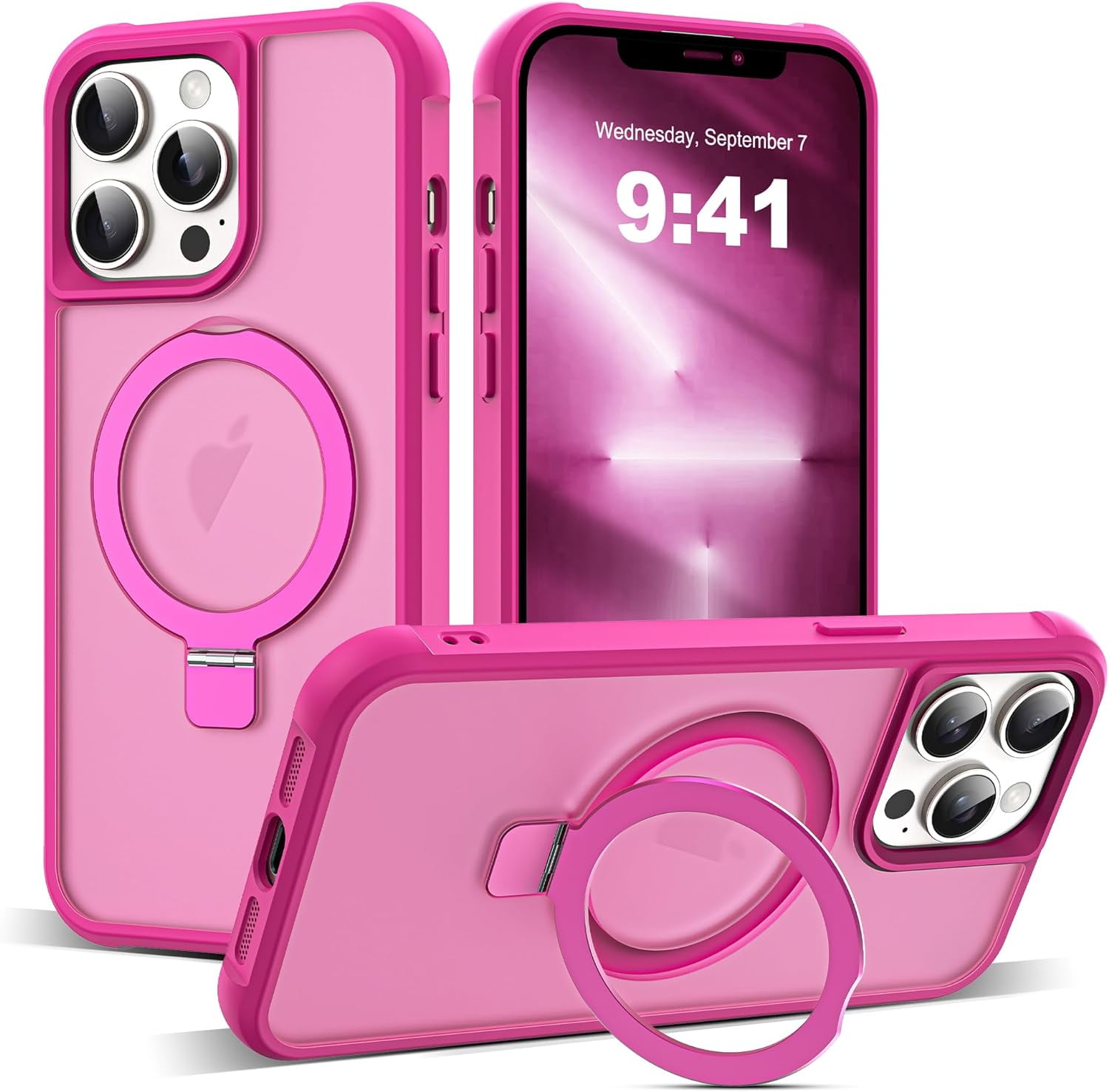 Compatible with iPhone 15 Case with Invisible Magnetic O-Ring Stand ...